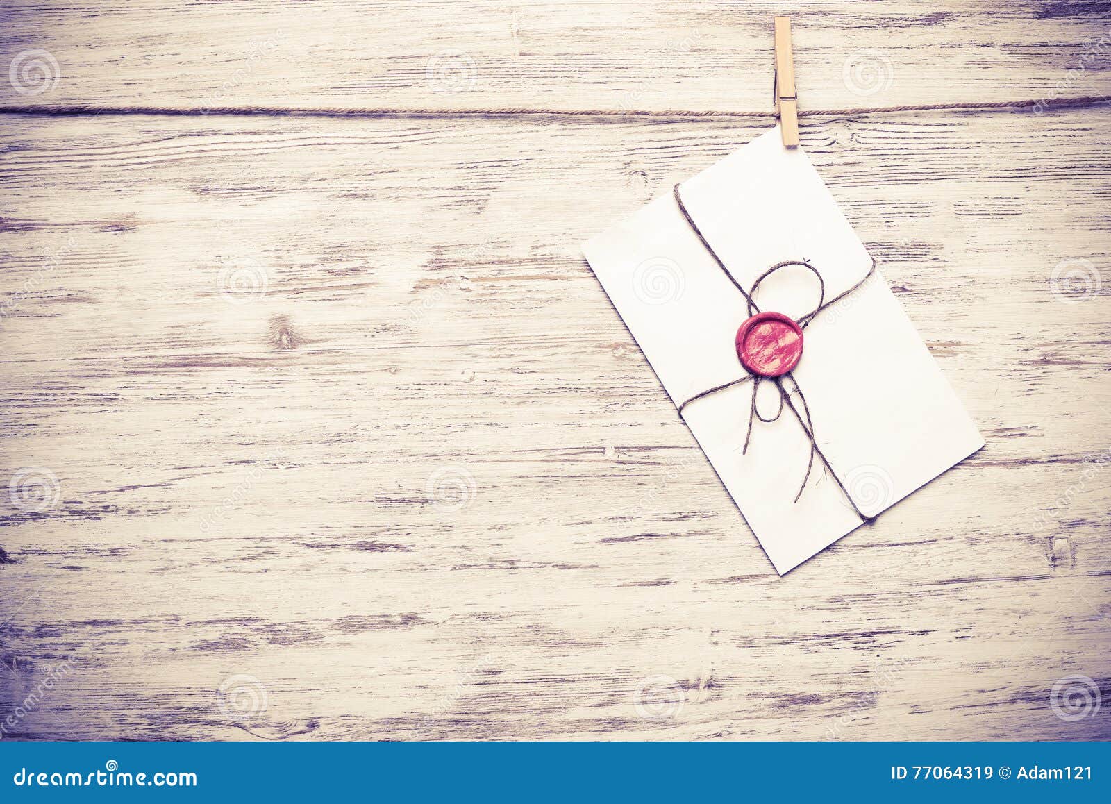 Mail envelope on rope stock image. Image of concept, brown - 77064319