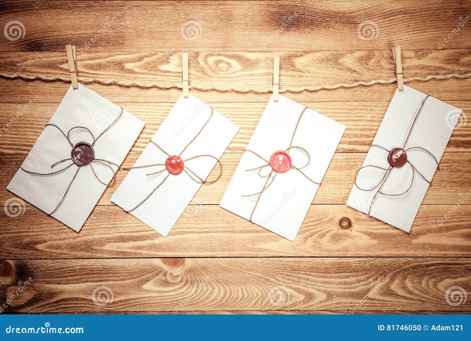 Mail envelope on rope stock photo. Image of greeting - 81746050