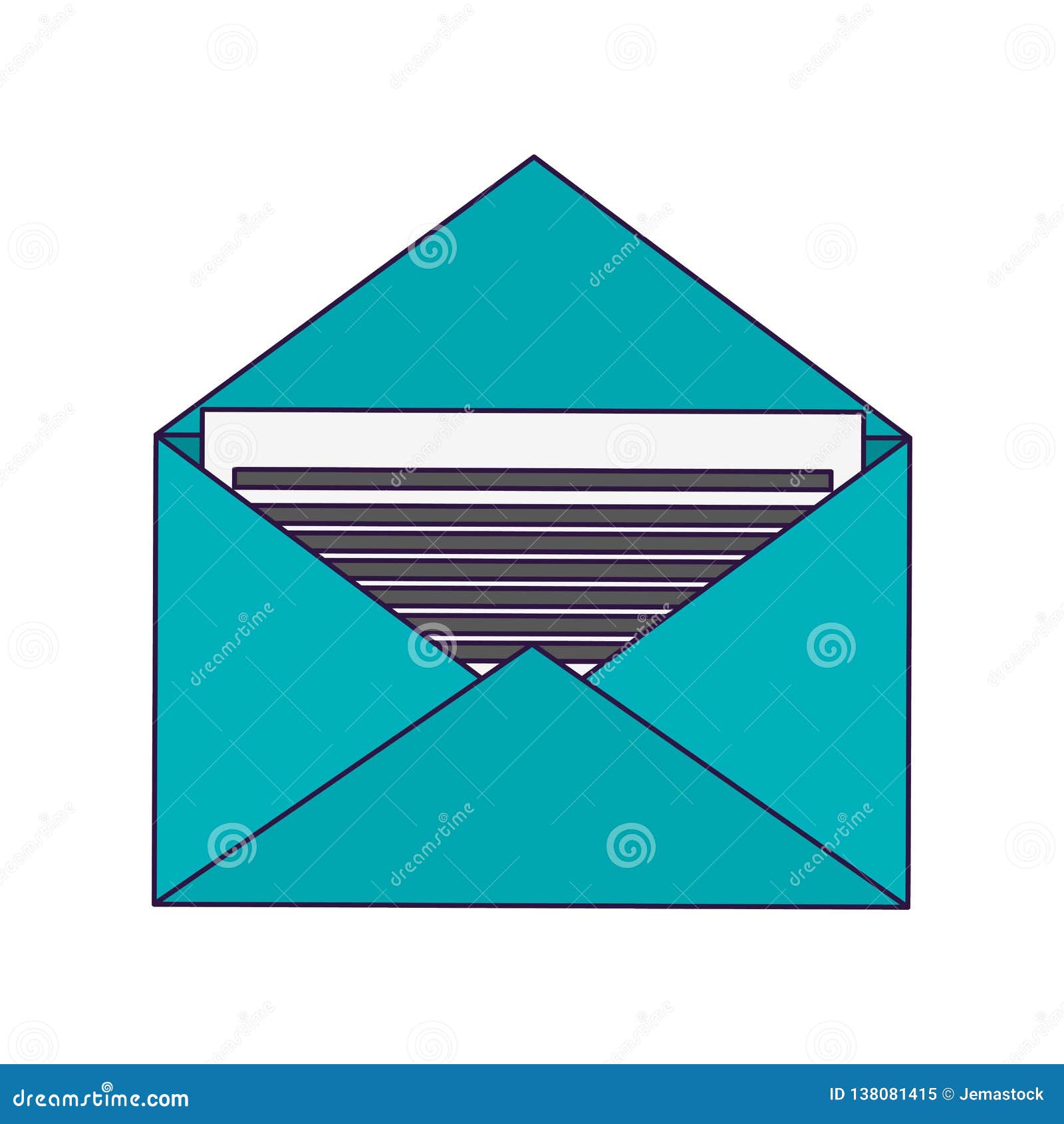 Mail envelope symbol stock vector. Illustration of post - 138081415