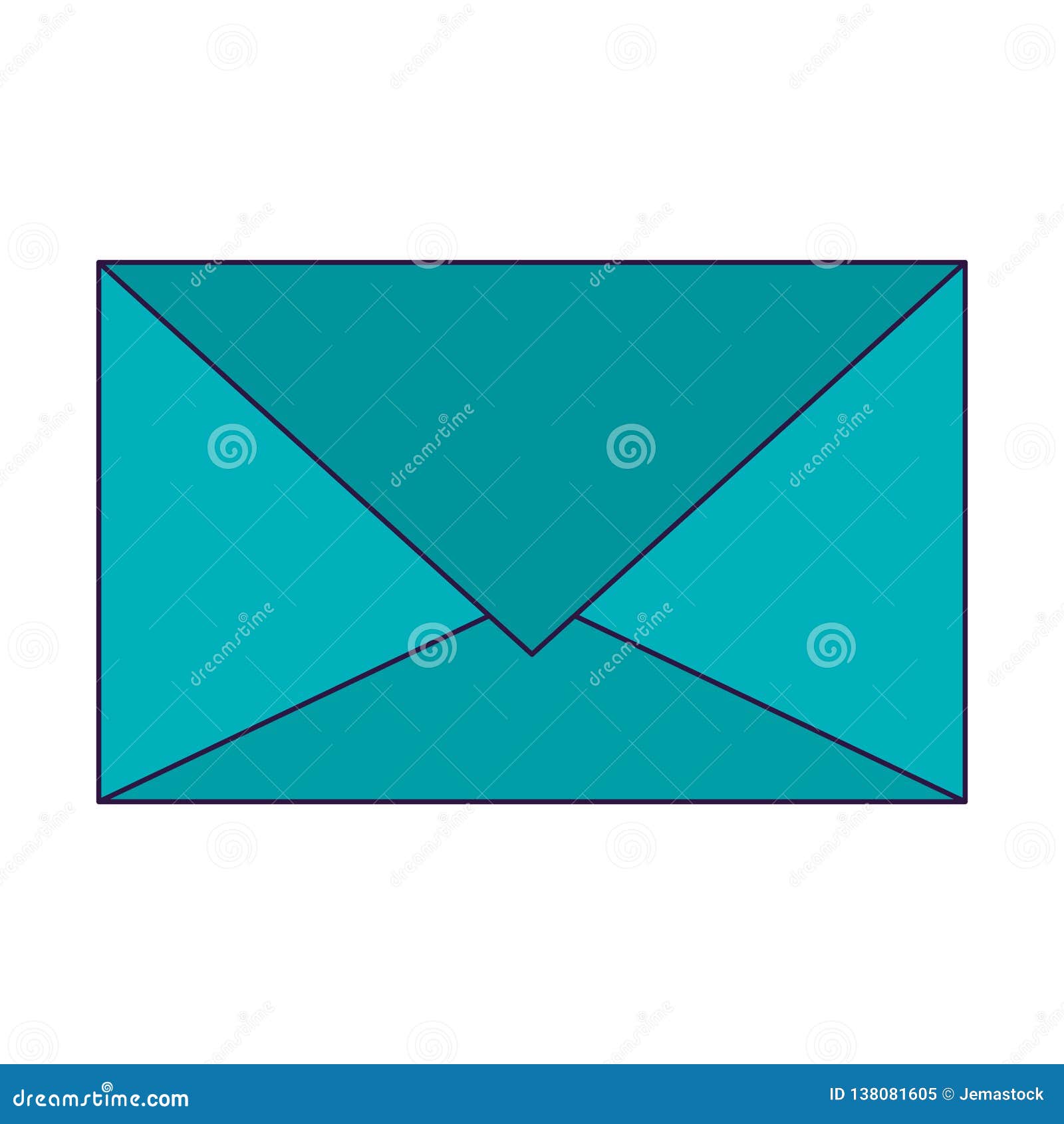 Mail envelope symbol stock vector. Illustration of vector - 138081605