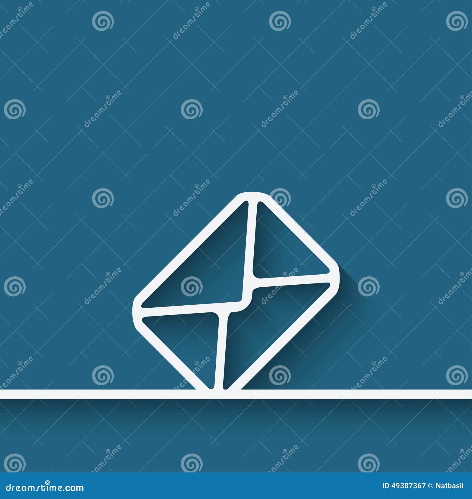 Mail envelope symbol stock vector. Illustration of message - 49307367