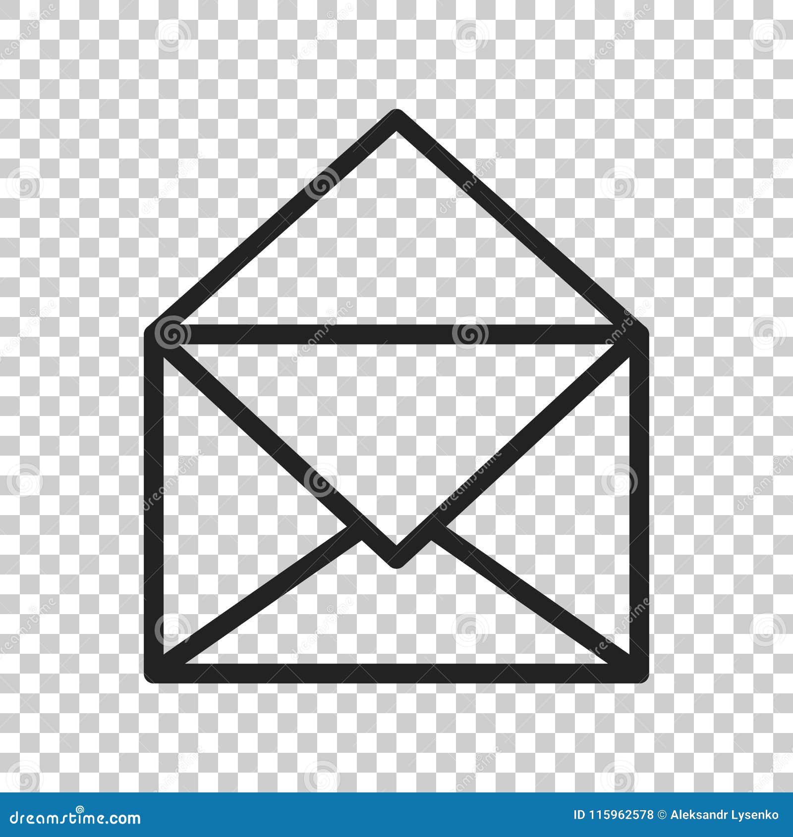 Mail Envelope Vector Icon. Email Flat Vector Illustration. E-mail ...