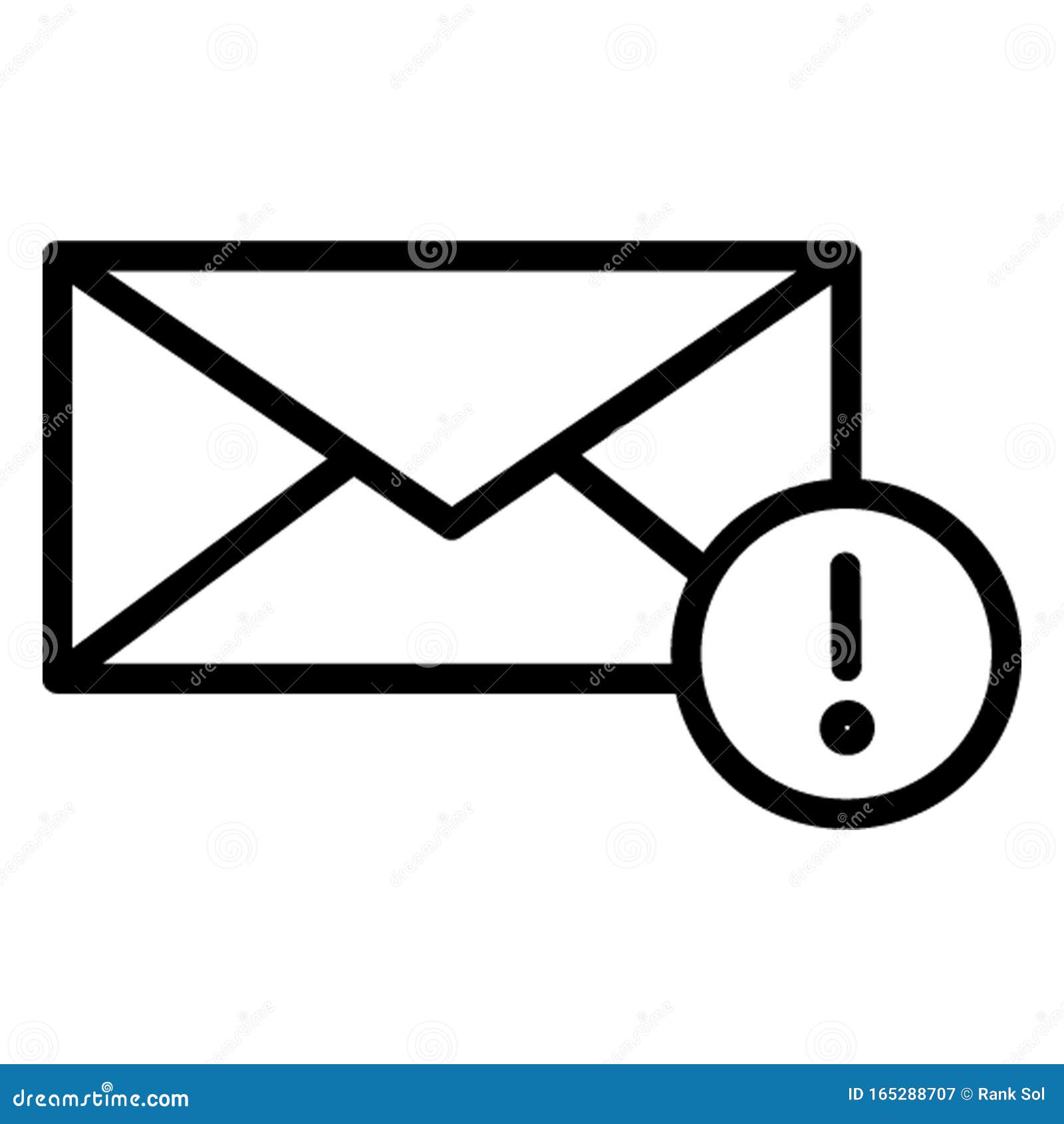 Mail Error, Message Error Isolated Vector Icon Which Can Easily Modify ...