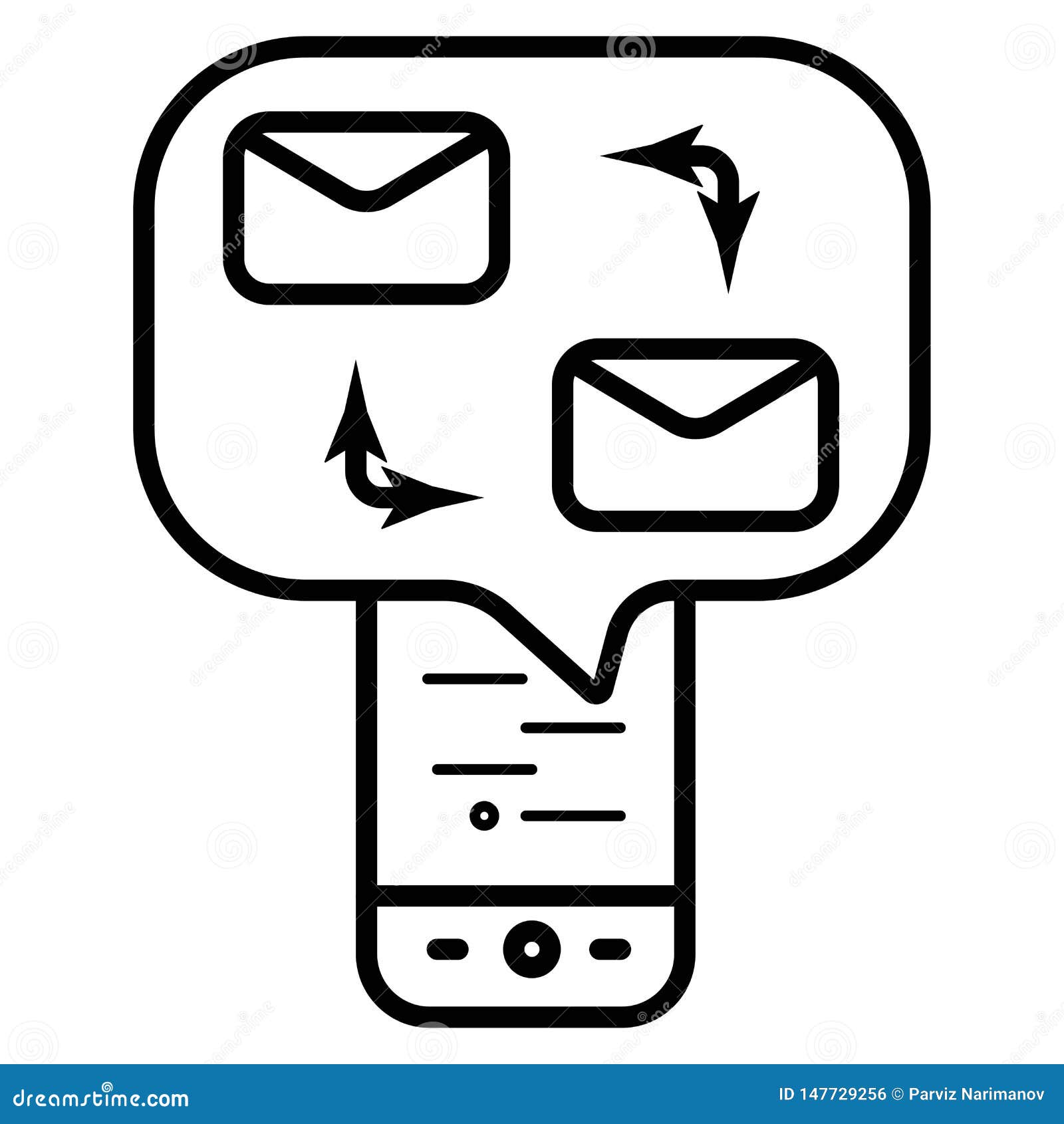 Mail Exchange Icon Vector Illustration Stock Vector - Illustration of ...