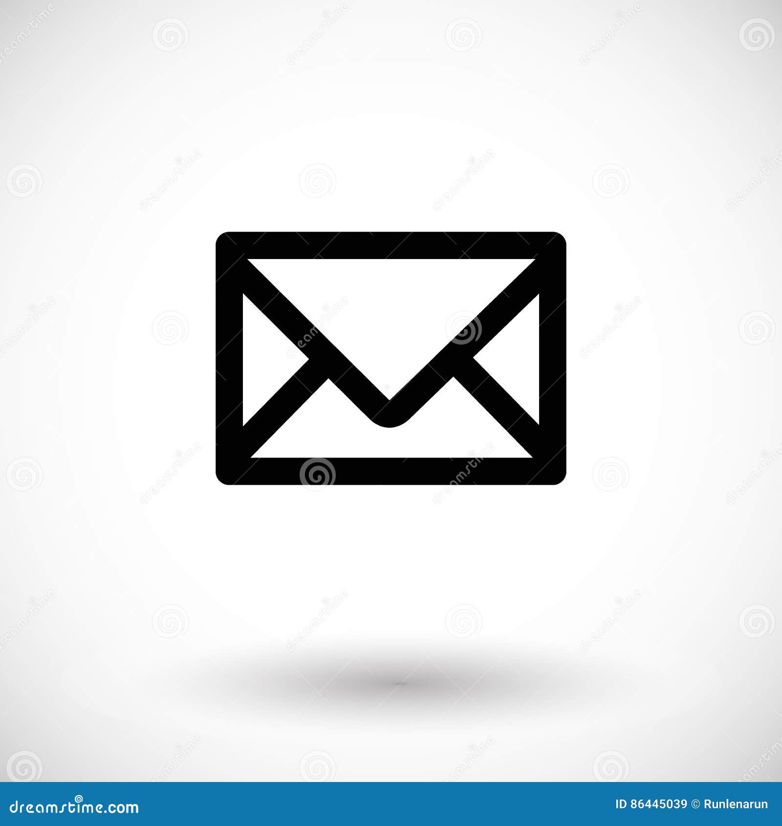 Mail flat icon stock illustration. Illustration of paper - 86445039