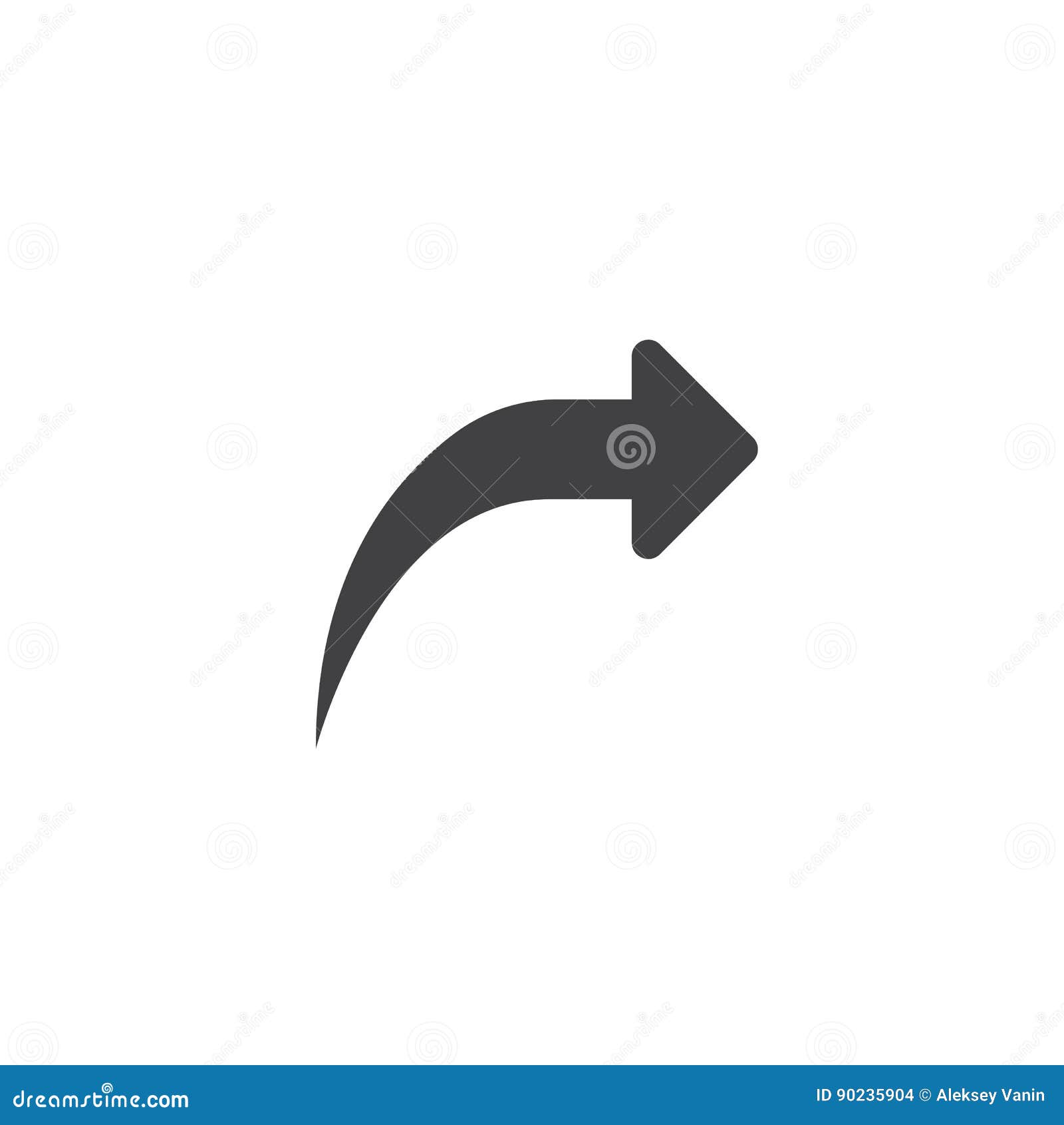 Mail Forward Icon , Solid Logo Illustration, Pictogram Iso Stock ...