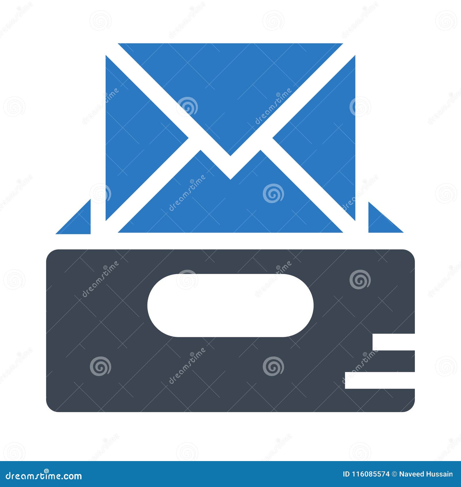 Mail Glyphs Double Color Icon Stock Illustration - Illustration of apps ...