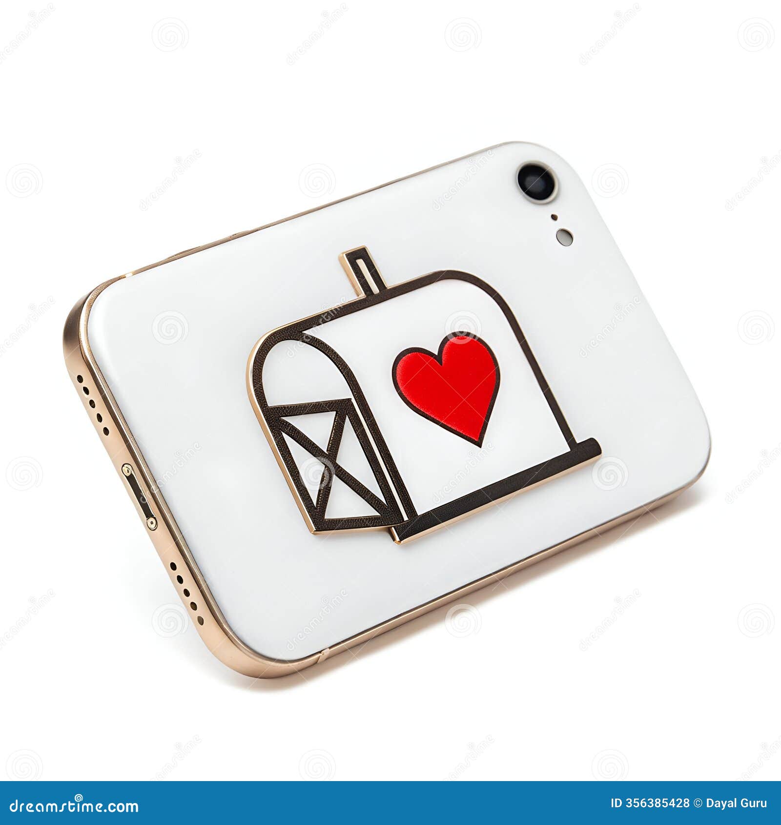 Mail with Heart Notification Stock Illustration - Illustration of love ...