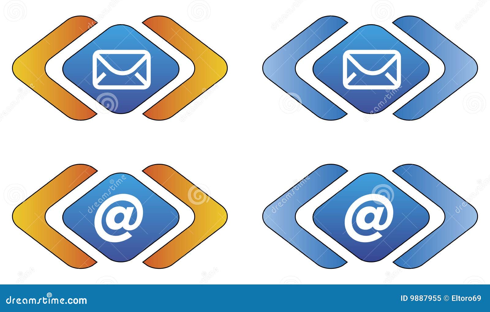 Mail icon stock vector. Illustration of message, internet - 9887955