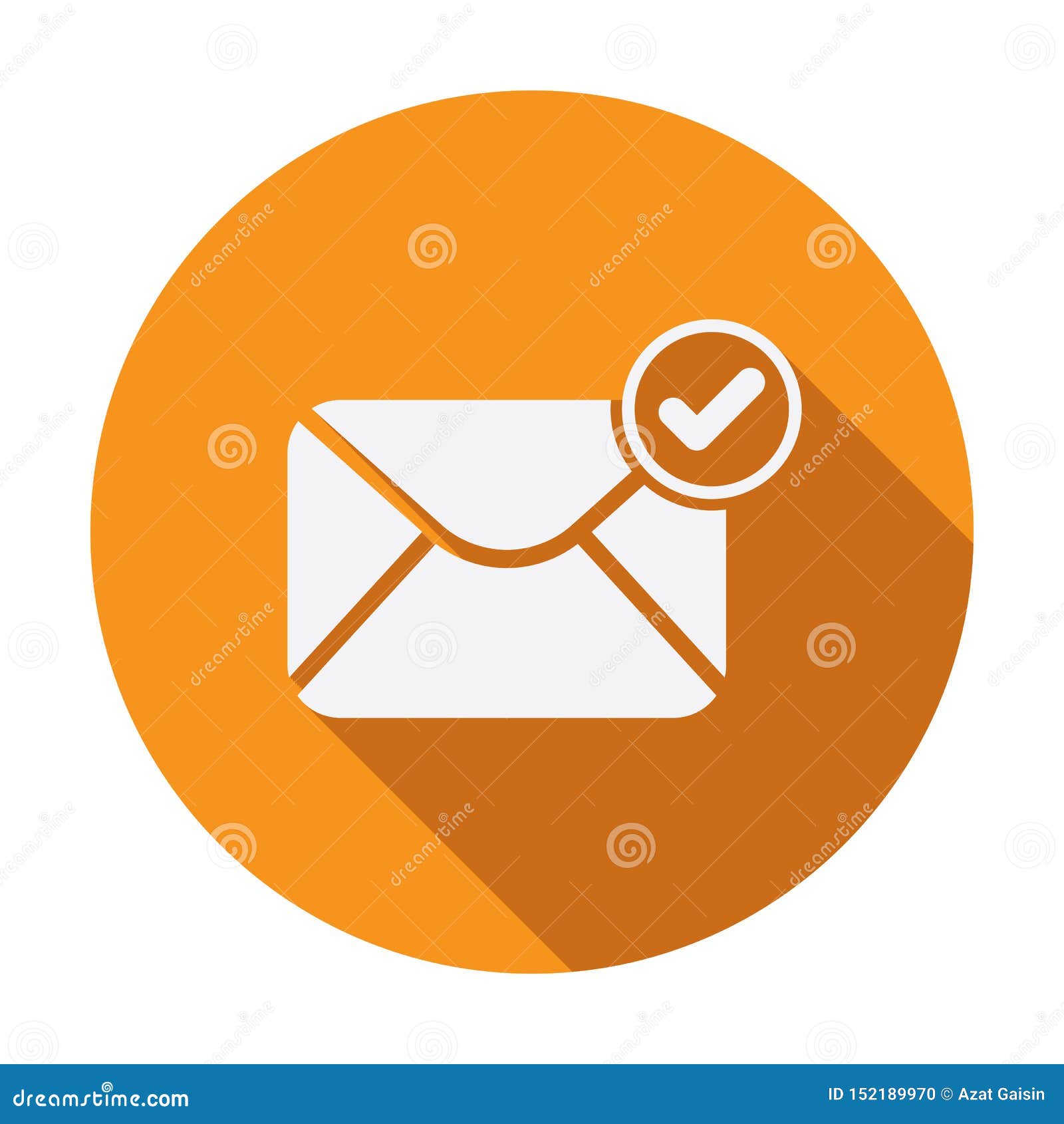Mail Icon with Check Sign. Mail Icon and Approved, Confirm, Done, Tick ...