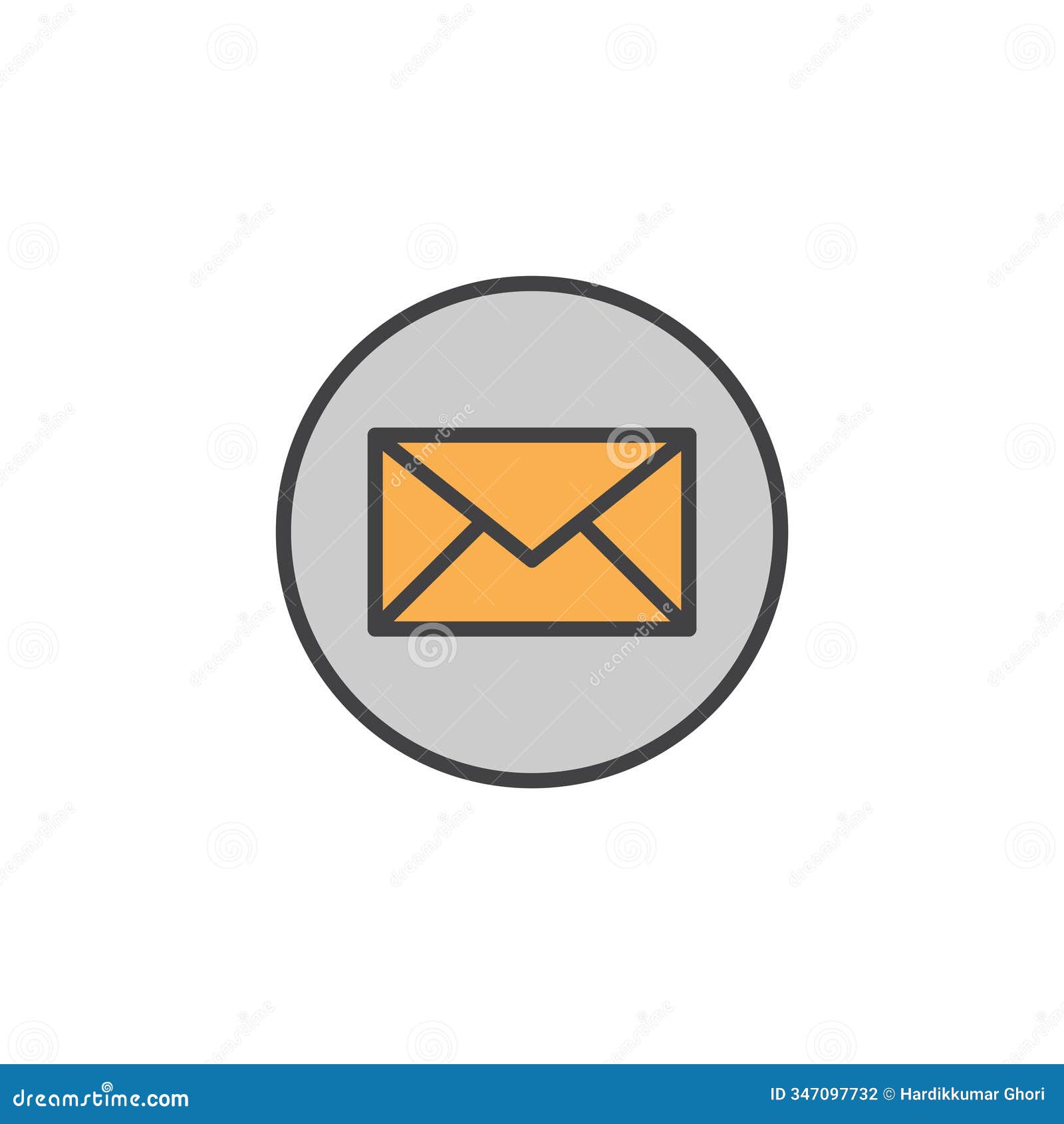 Mail Icon in Colored Version Stock Illustration - Illustration of post ...
