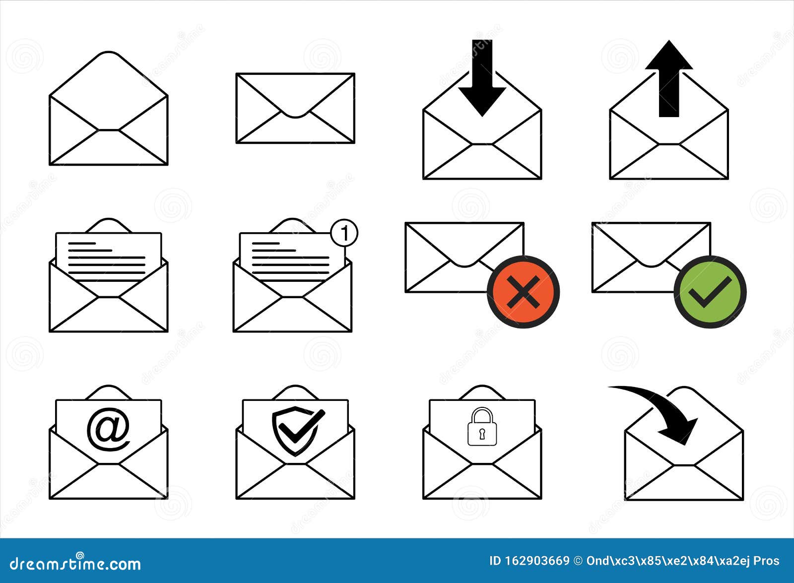 Mail Icon for Design and Websites. Message Vector Illustration Trendy ...