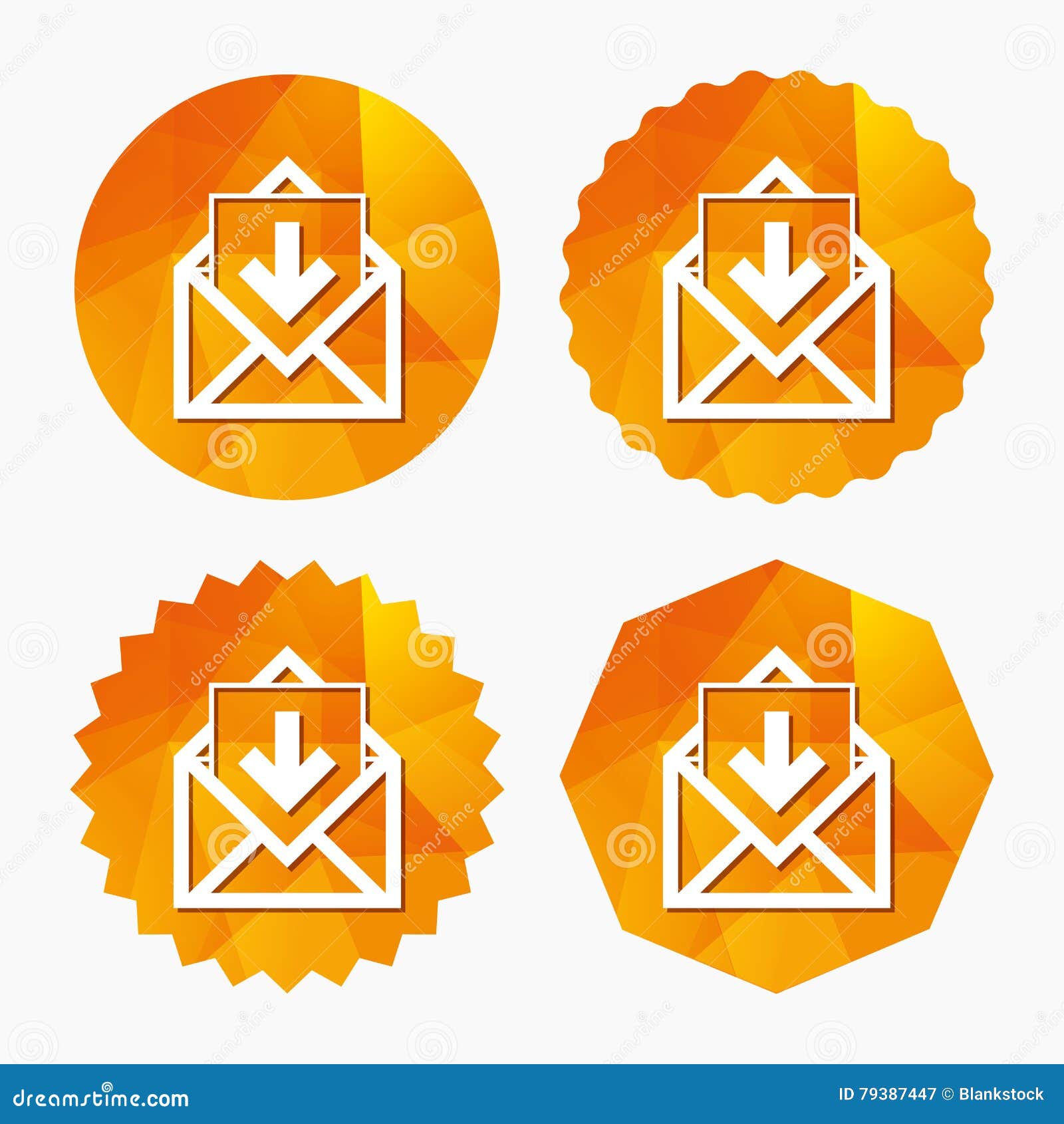 Mail Icon. Envelope Symbol. Inbox Message Sign. Cartoon Vector ...