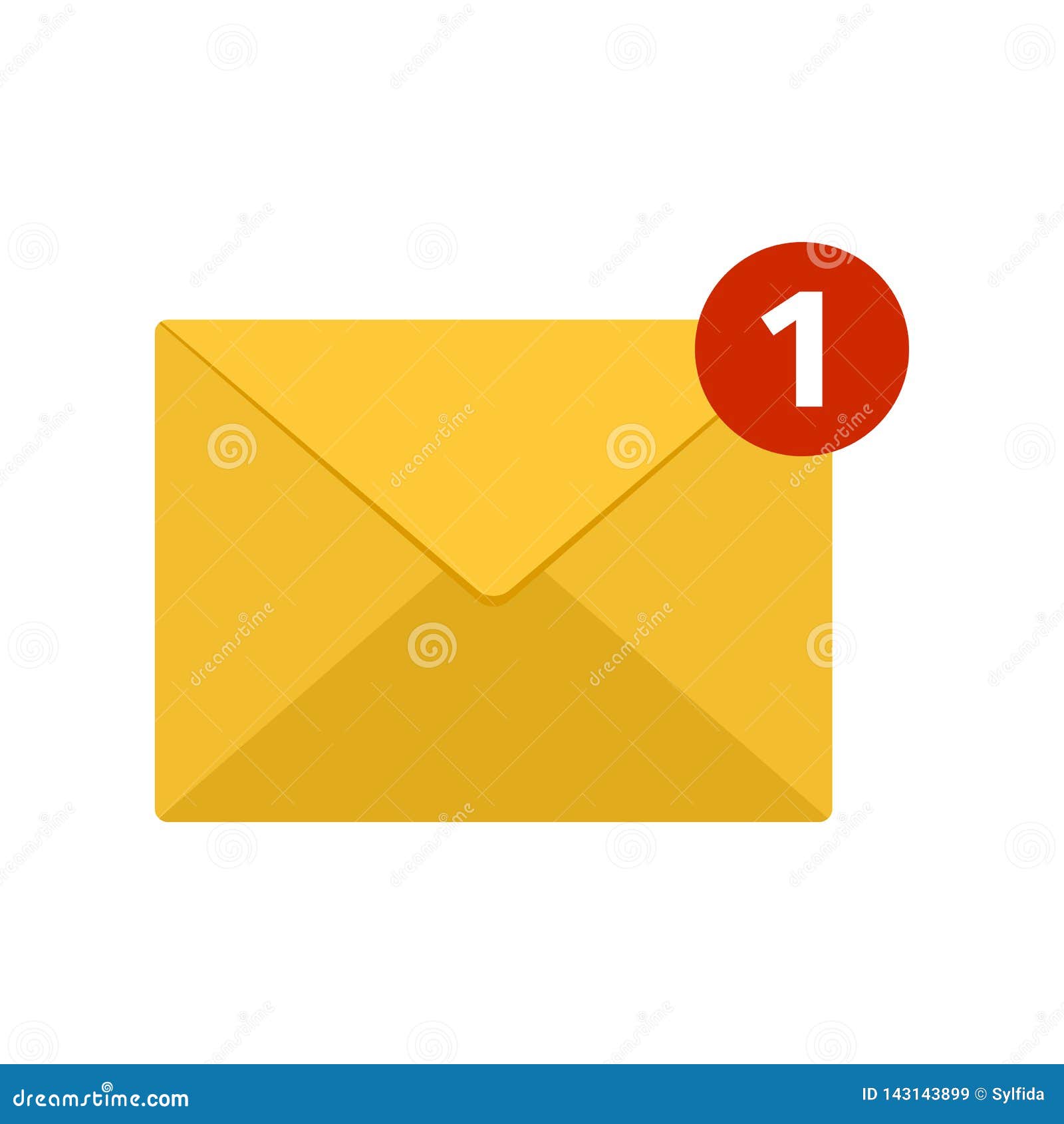 Mail Icon. Incoming New Email Message Stock Illustration - Illustration ...