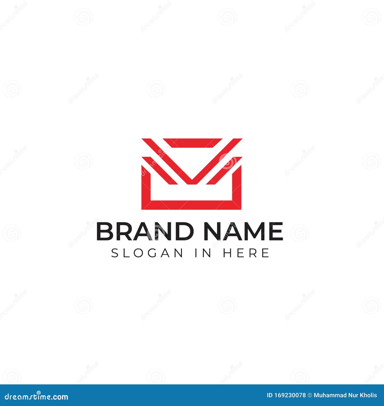 Mail Icon with M Letter Logo Design Template Stock Vector ...