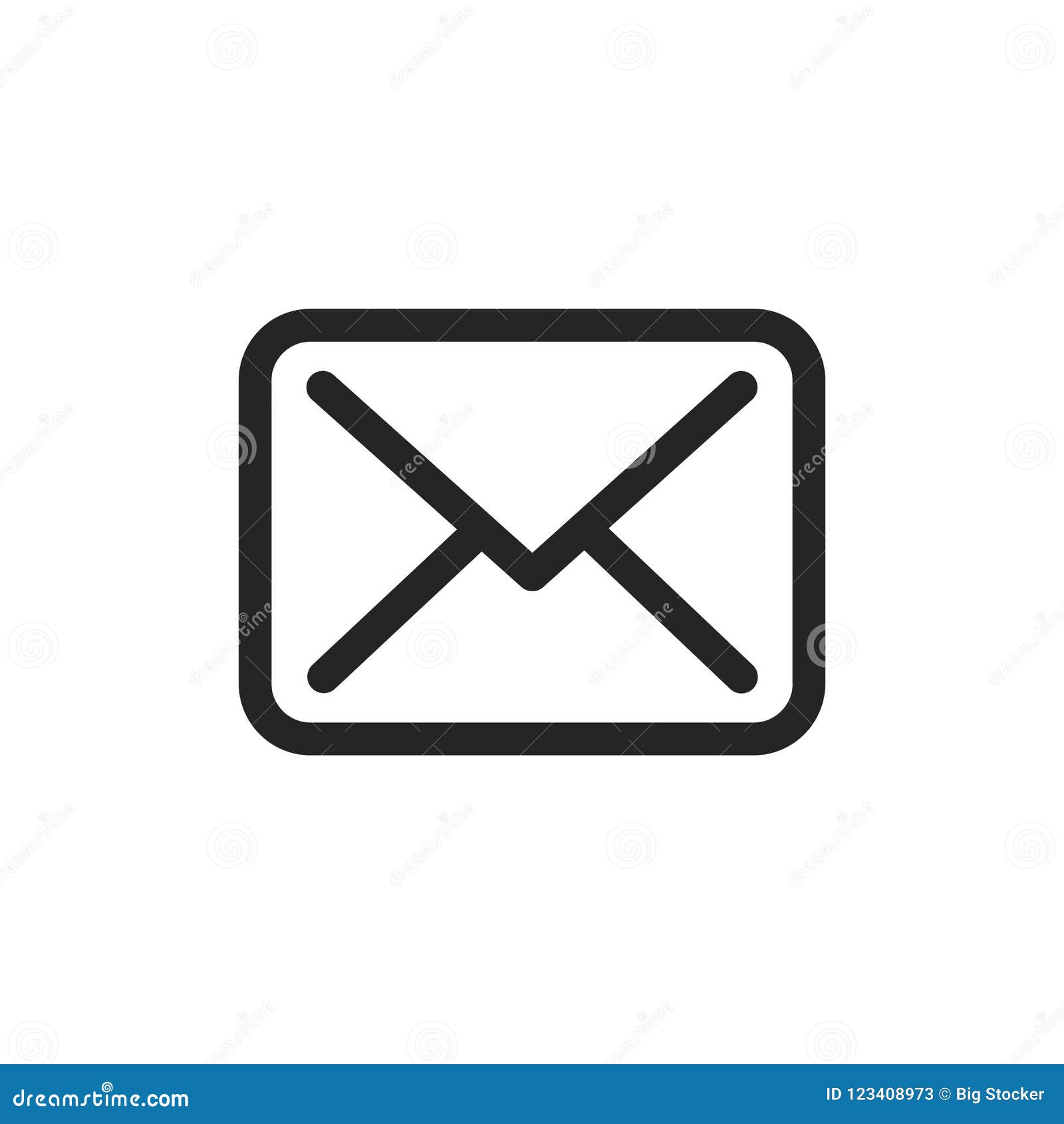 Mail Icon. Message Symbol Isolated on White Background. Modern, Simple ...