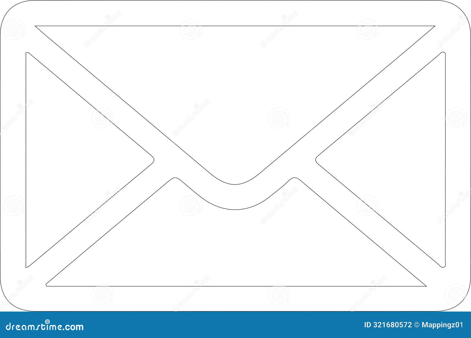 Mail Icon Outline Silhouette Generative Ai Stock Vector - Illustration ...