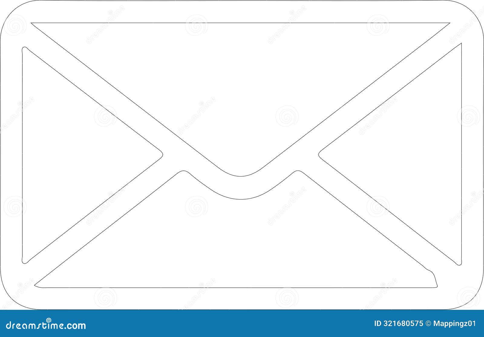 Mail Icon Outline Silhouette Generative Ai Stock Vector - Illustration ...