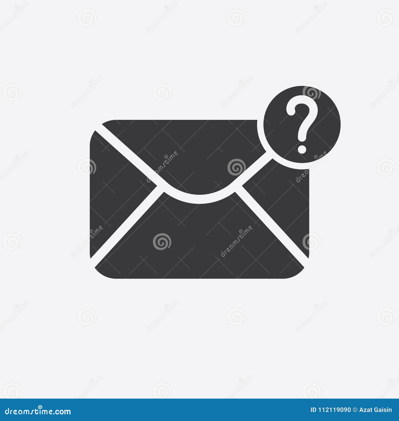 Mail Icon with Question Mark. Mail Icon and Help, How To, Info, Query ...