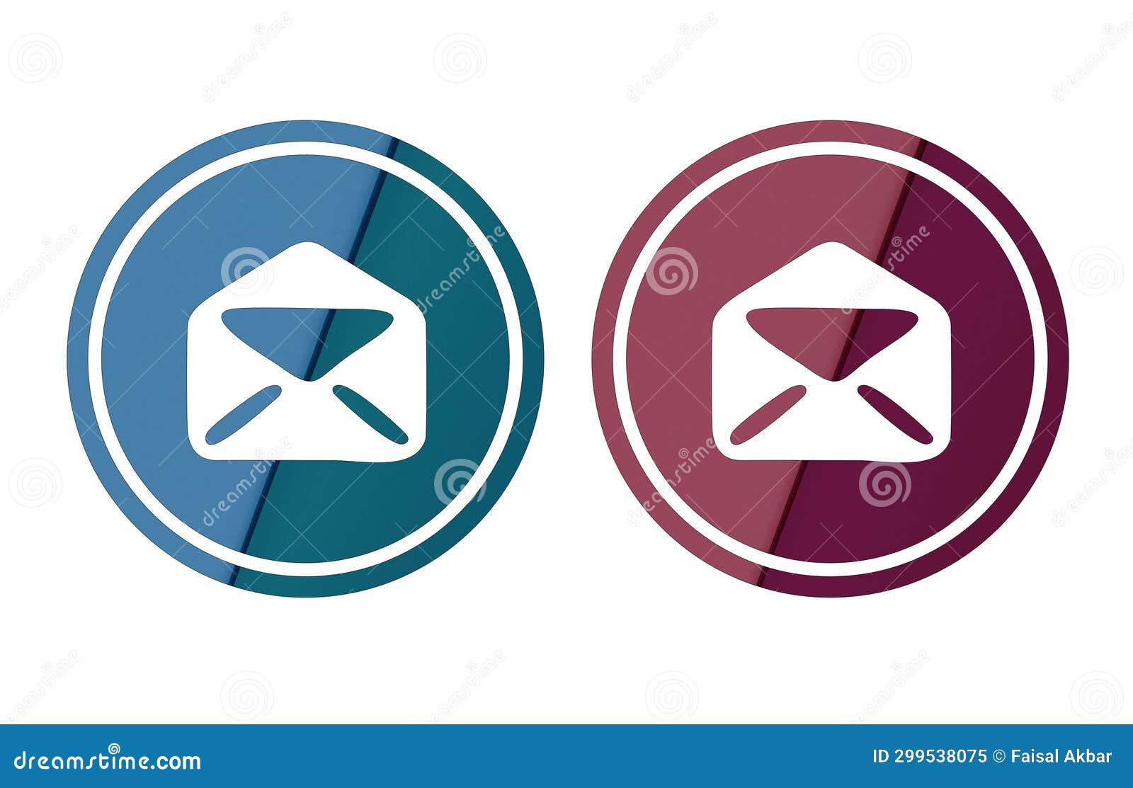 Mail Icon Red and Blue Texture Stock Illustration - Illustration of ...