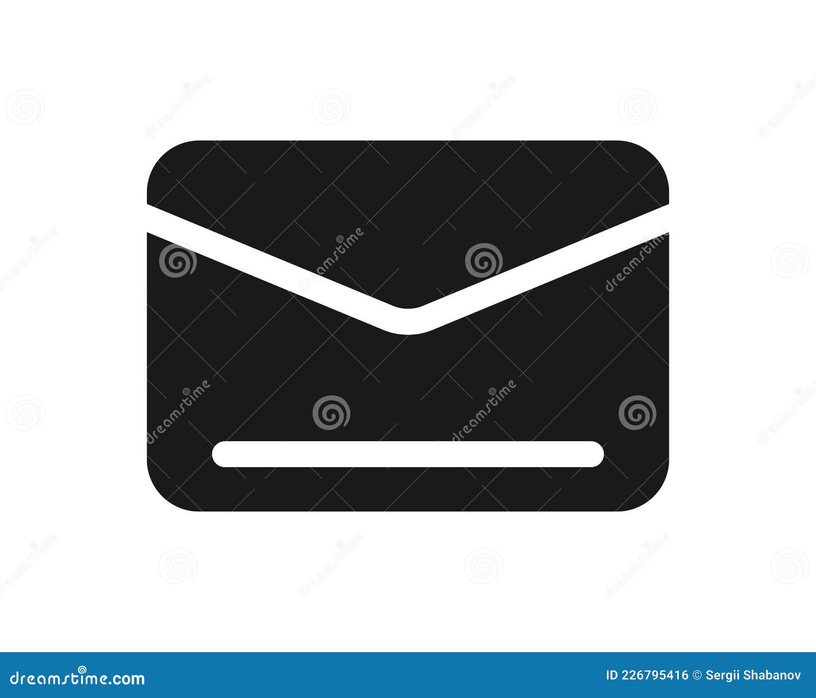 Mail Icon of Simple Flat Style Stock Vector - Illustration of outline ...