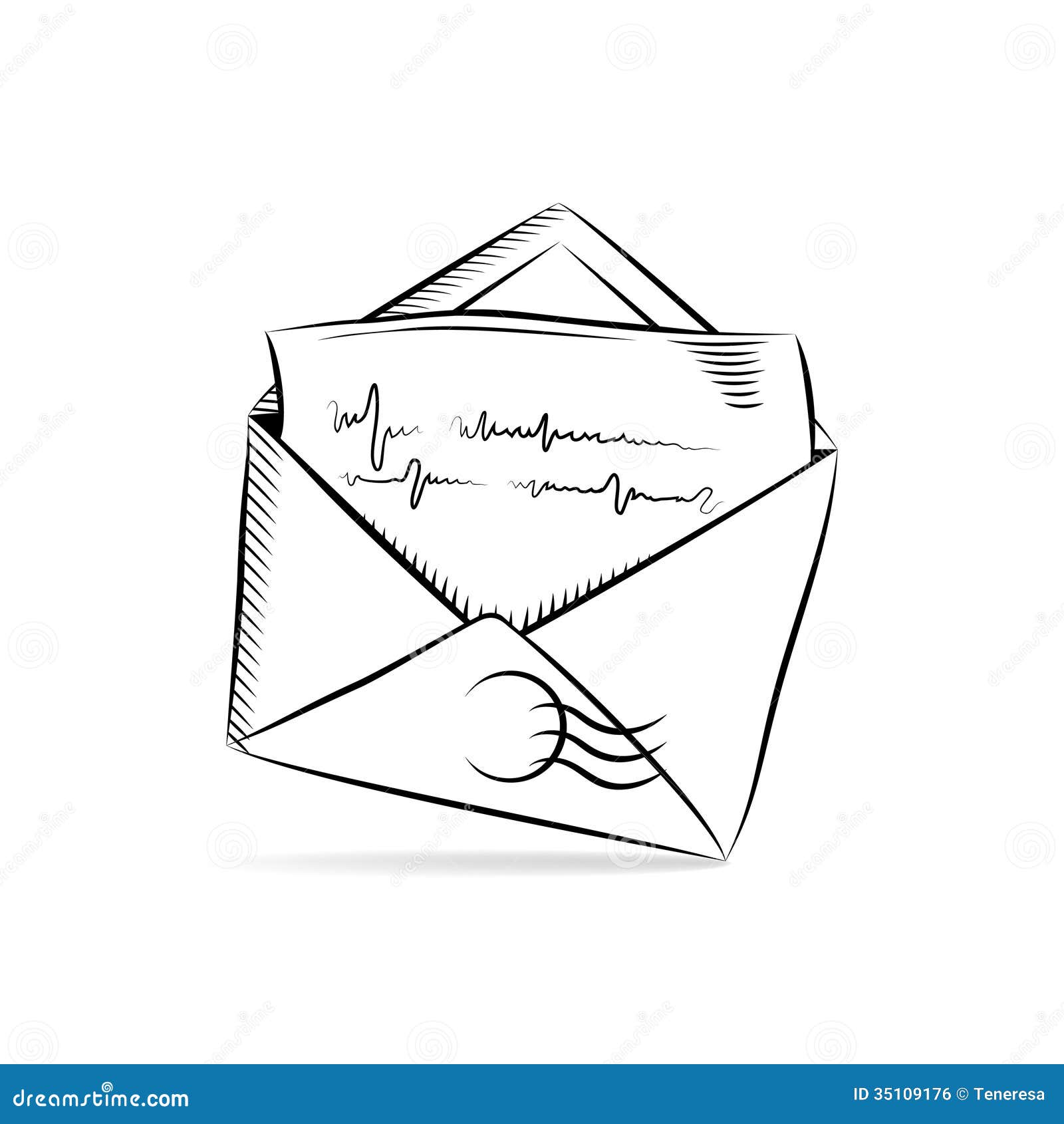 Mail icon stock vector. Illustration of icon, document - 35109176