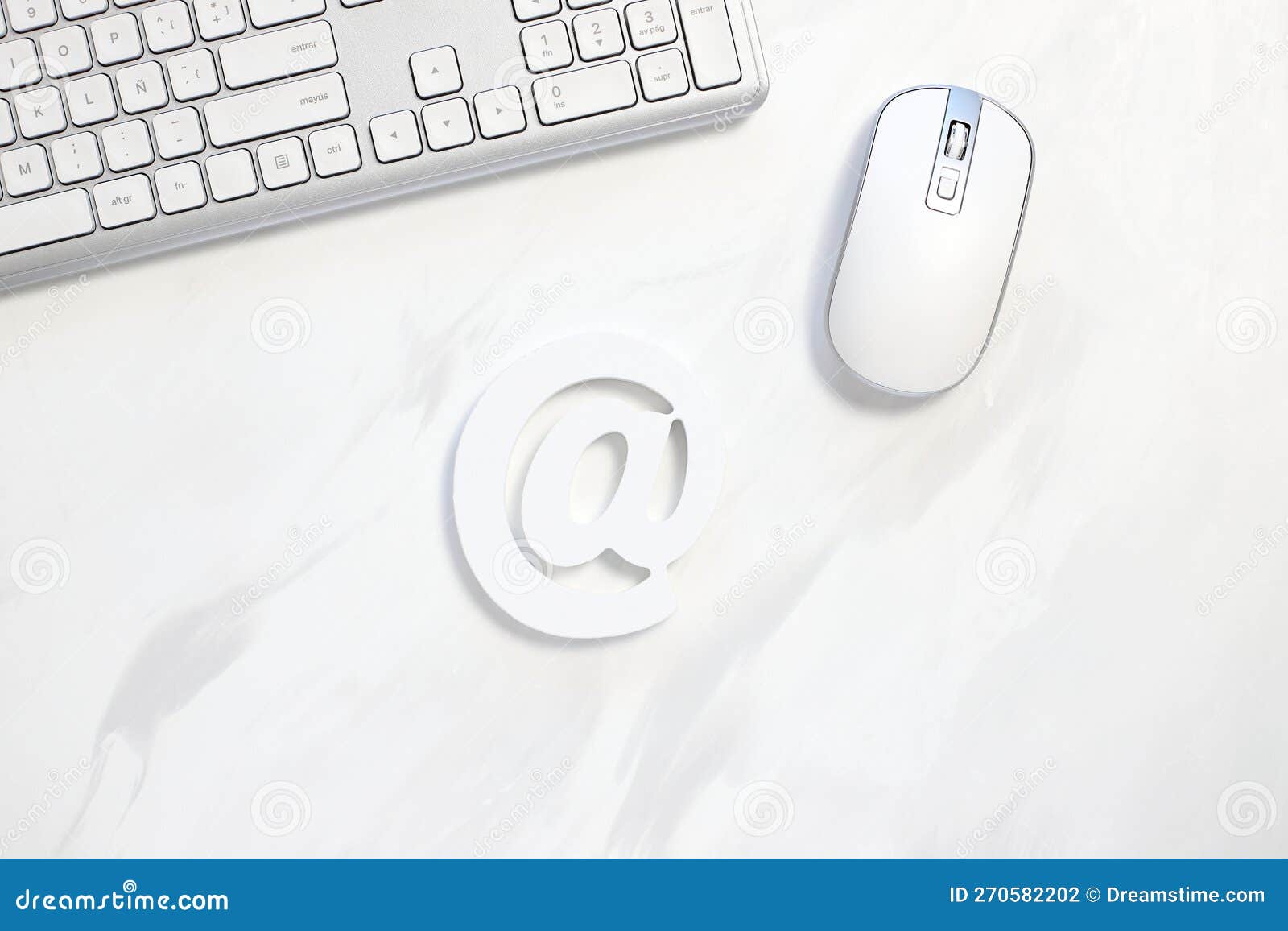 Mail Icon, at Symbol for Email Address Stock Photo - Image of internet ...