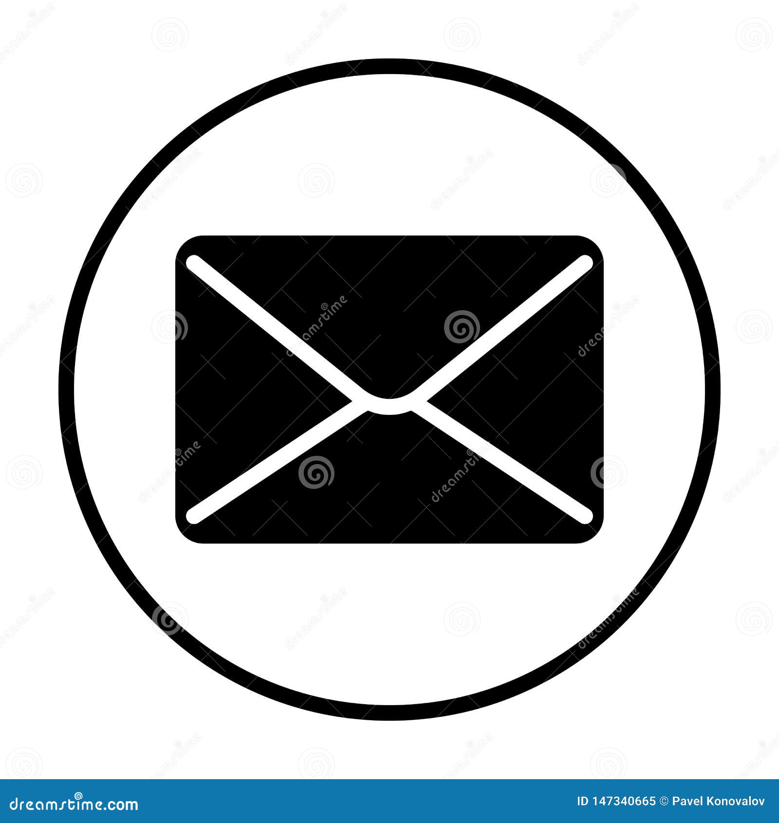 Mail Icon stock vector. Illustration of open, pictogram - 147340665