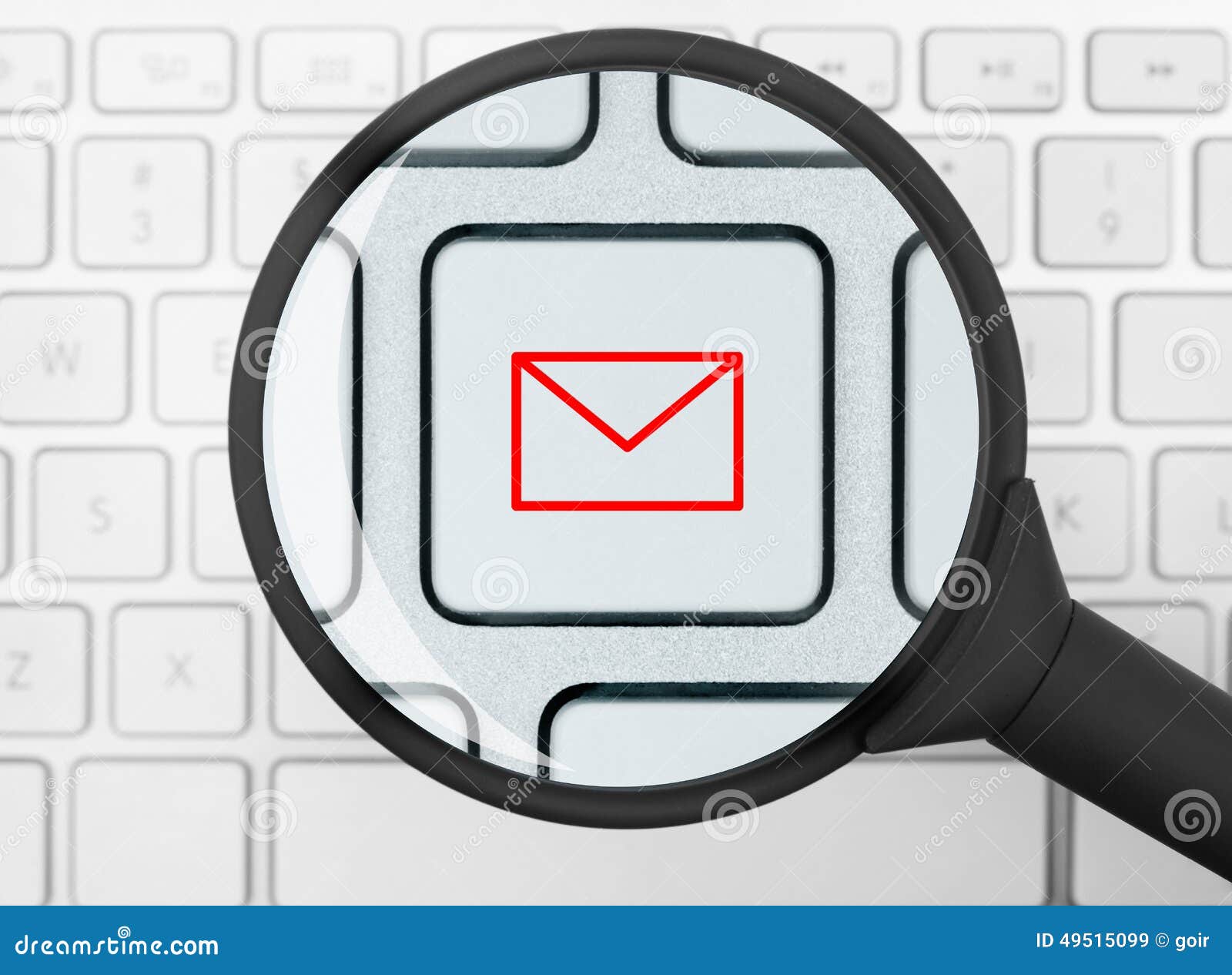 Mail Icon Under the Magnifying Glass Stock Image - Image of ideas ...