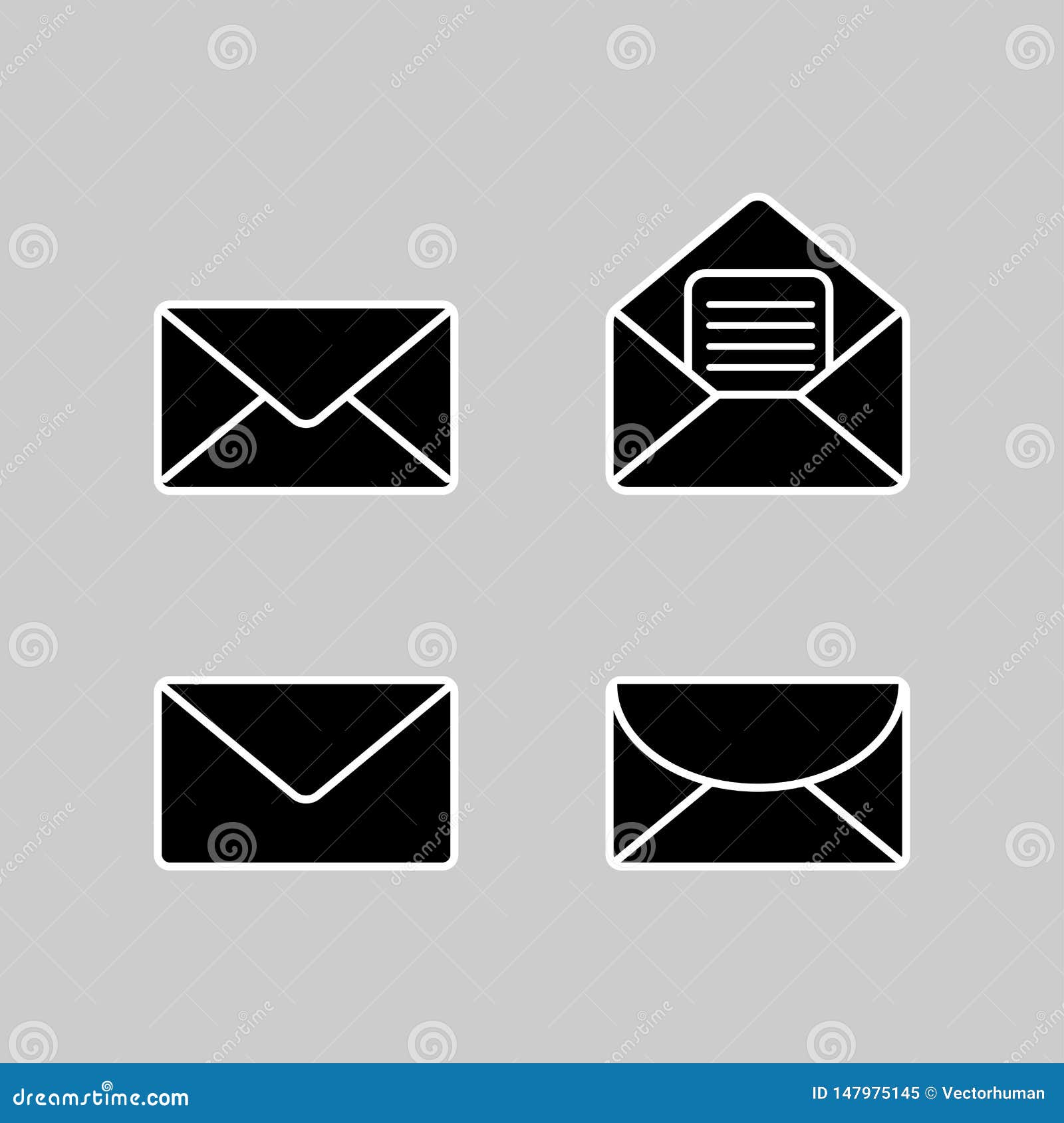 Mail icon vector art stock vector. Illustration of letter - 147975145