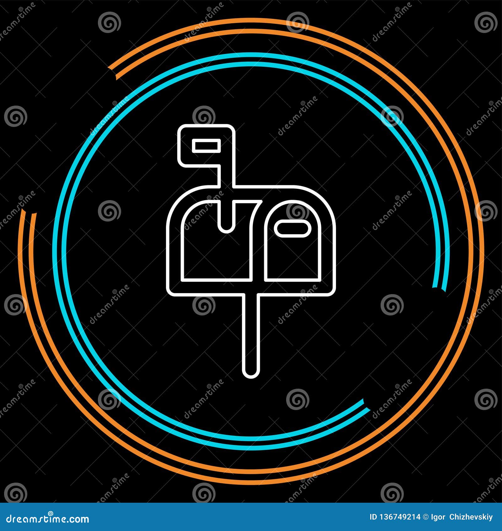 Mail Icon - Vector Email Icon - Send Message Stock Vector ...