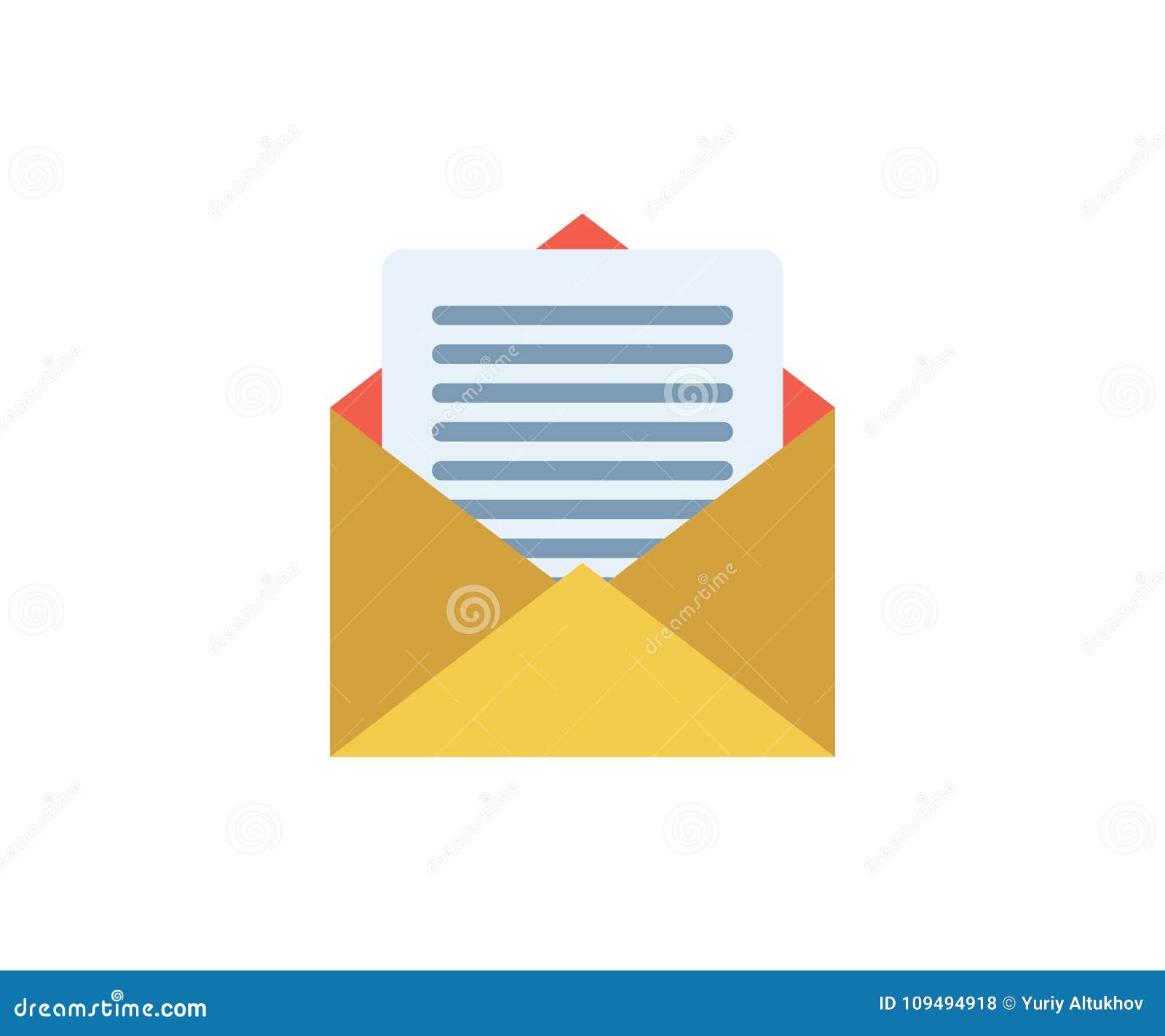 Mail Icon. Vector Illustration in Flat Minimalist Style Stock Vector ...