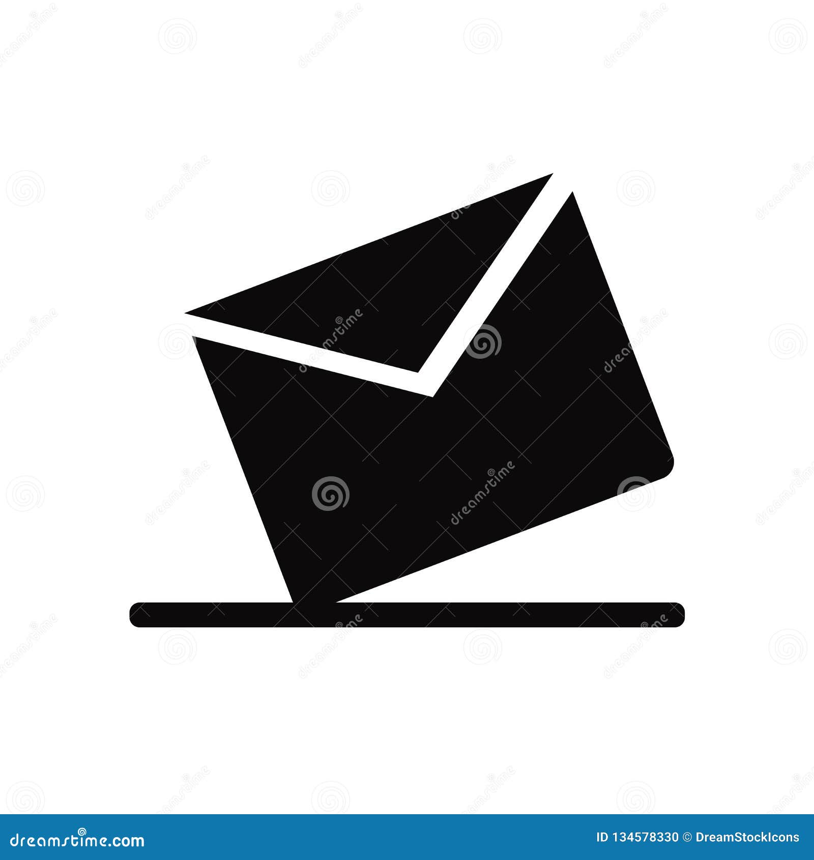 Mail Icon Vector Isolated on White Background, Mail Sign , Black ...