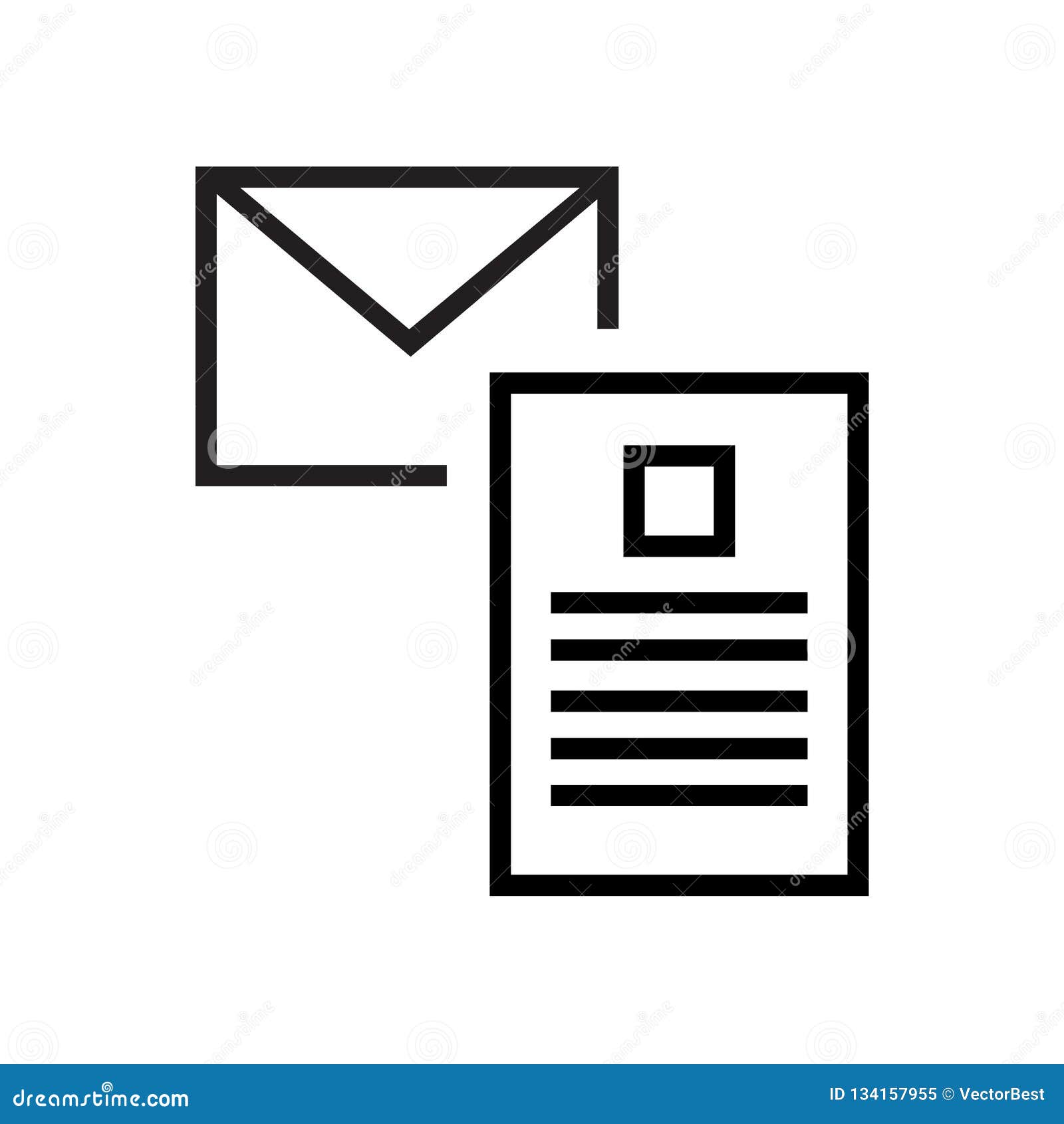 Mail Icon Vector Sign and Symbol Isolated on White Background, Mail ...