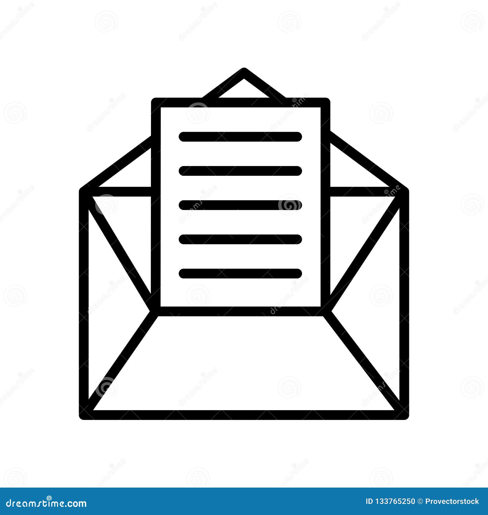 Mail Icon Vector Sign and Symbol Isolated on White Background, M Stock ...