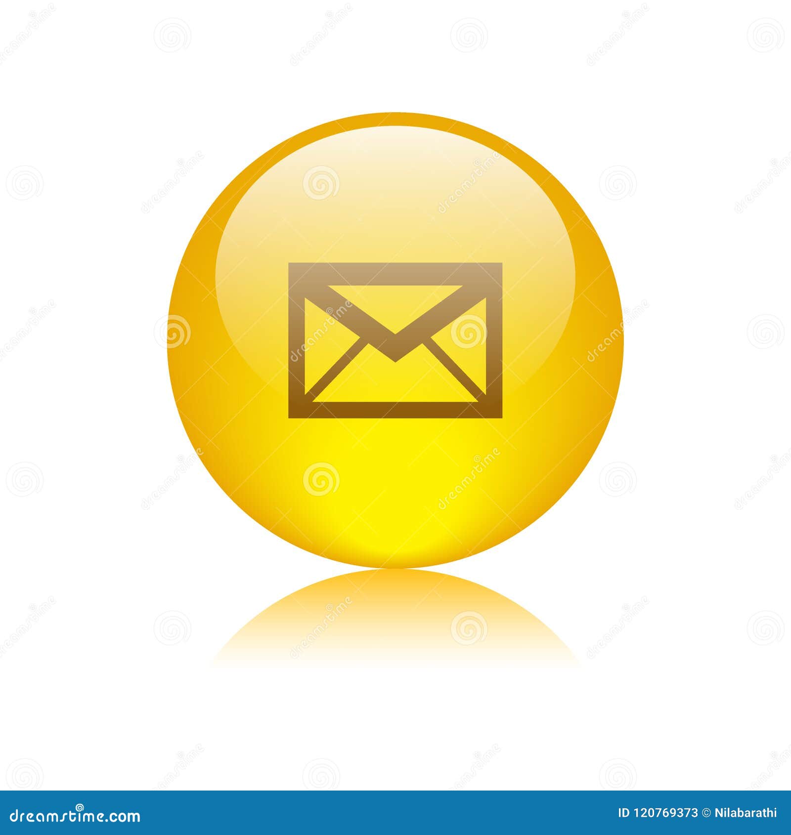 Mail icon web button round stock illustration. Illustration of graphic ...