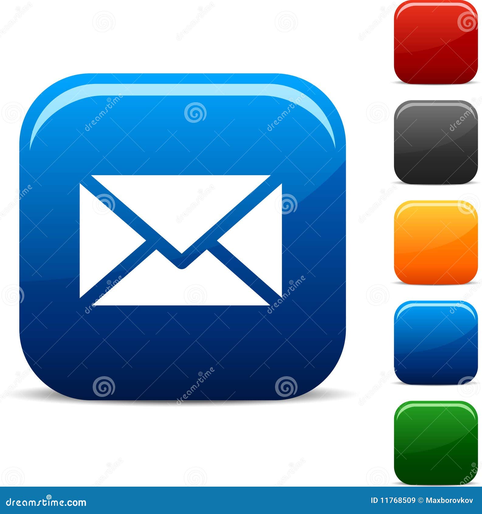Mail icons. stock vector. Illustration of black, blue - 11768509