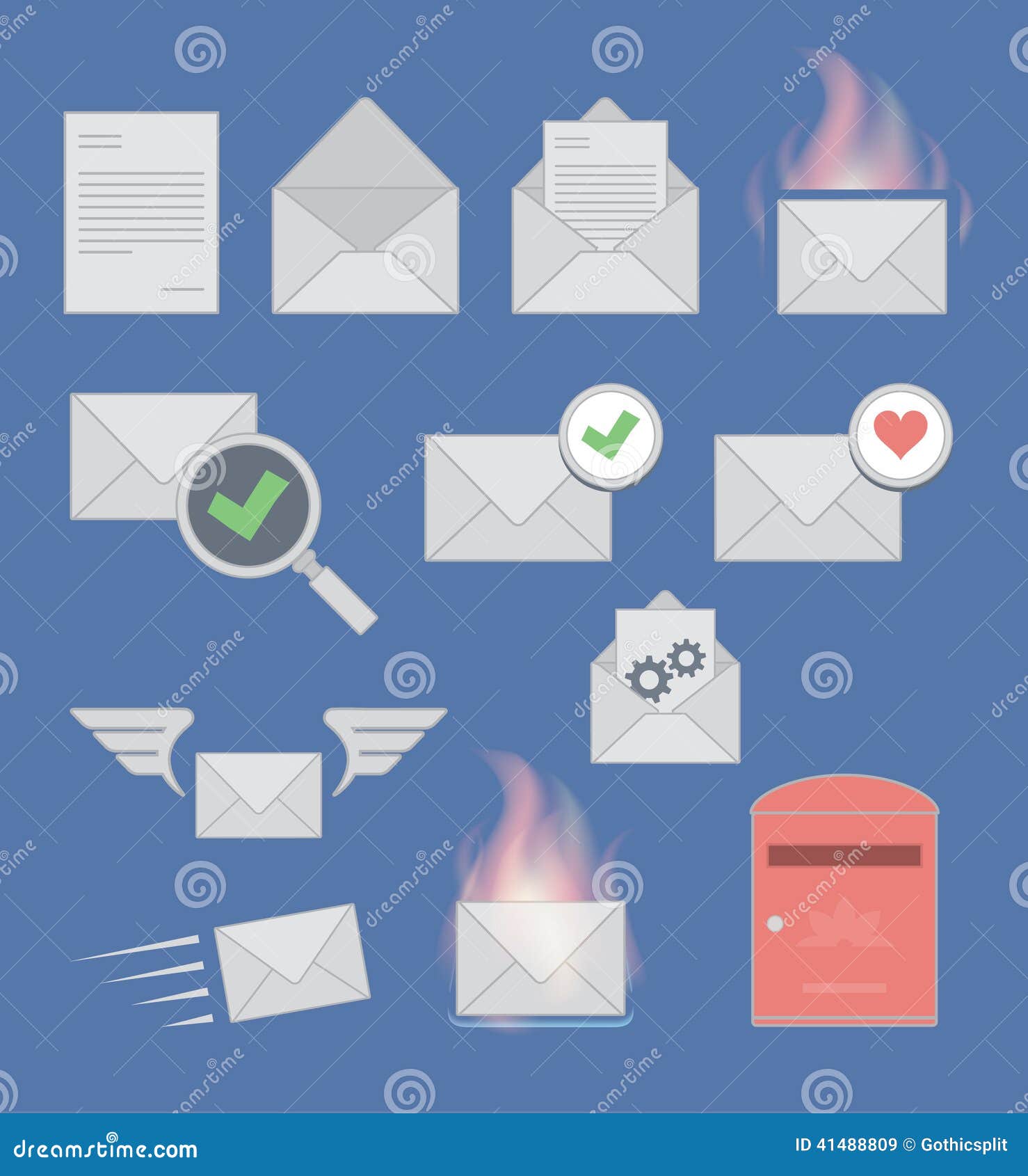 Mail icons stock vector. Illustration of design, effect - 41488809