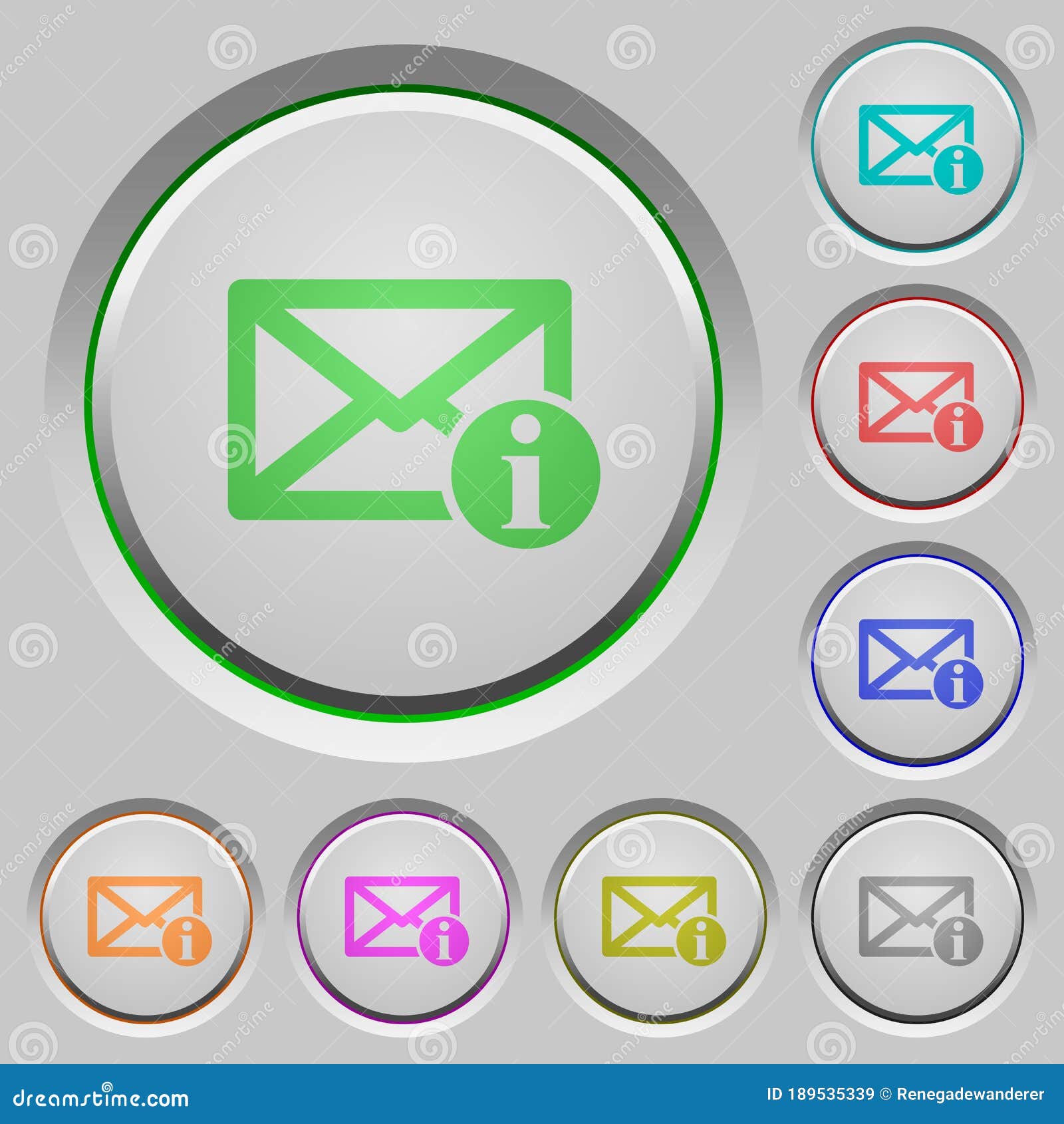 Mail Information Push Buttons Stock Vector - Illustration of info ...