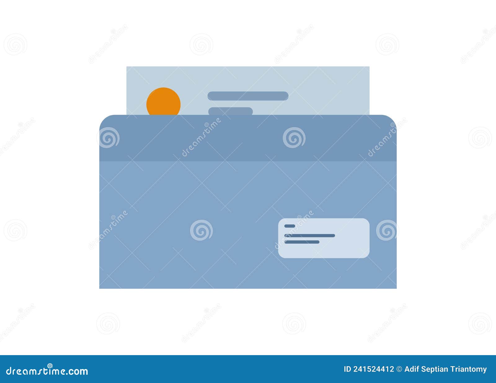 Mail Inside an Opened Envelope. Front View. Simple Flat Illustration ...