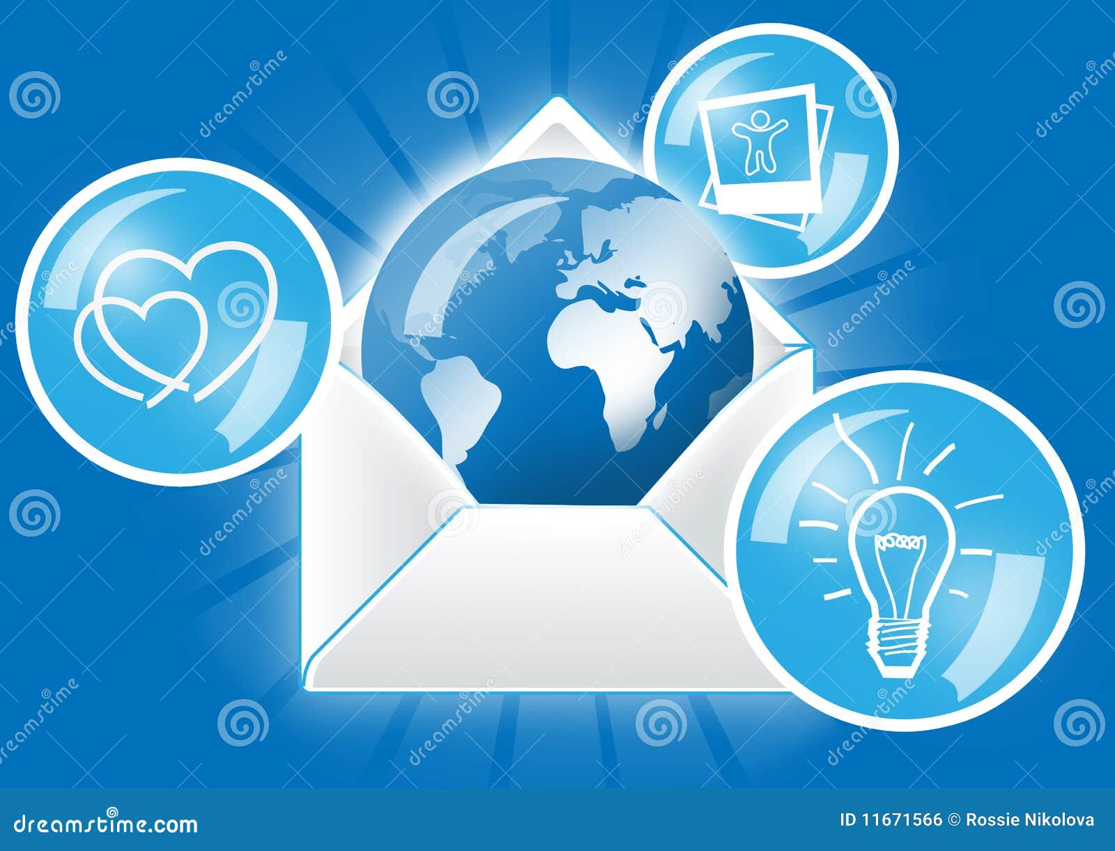 Mail and Internet Concept stock illustration. Illustration of ...