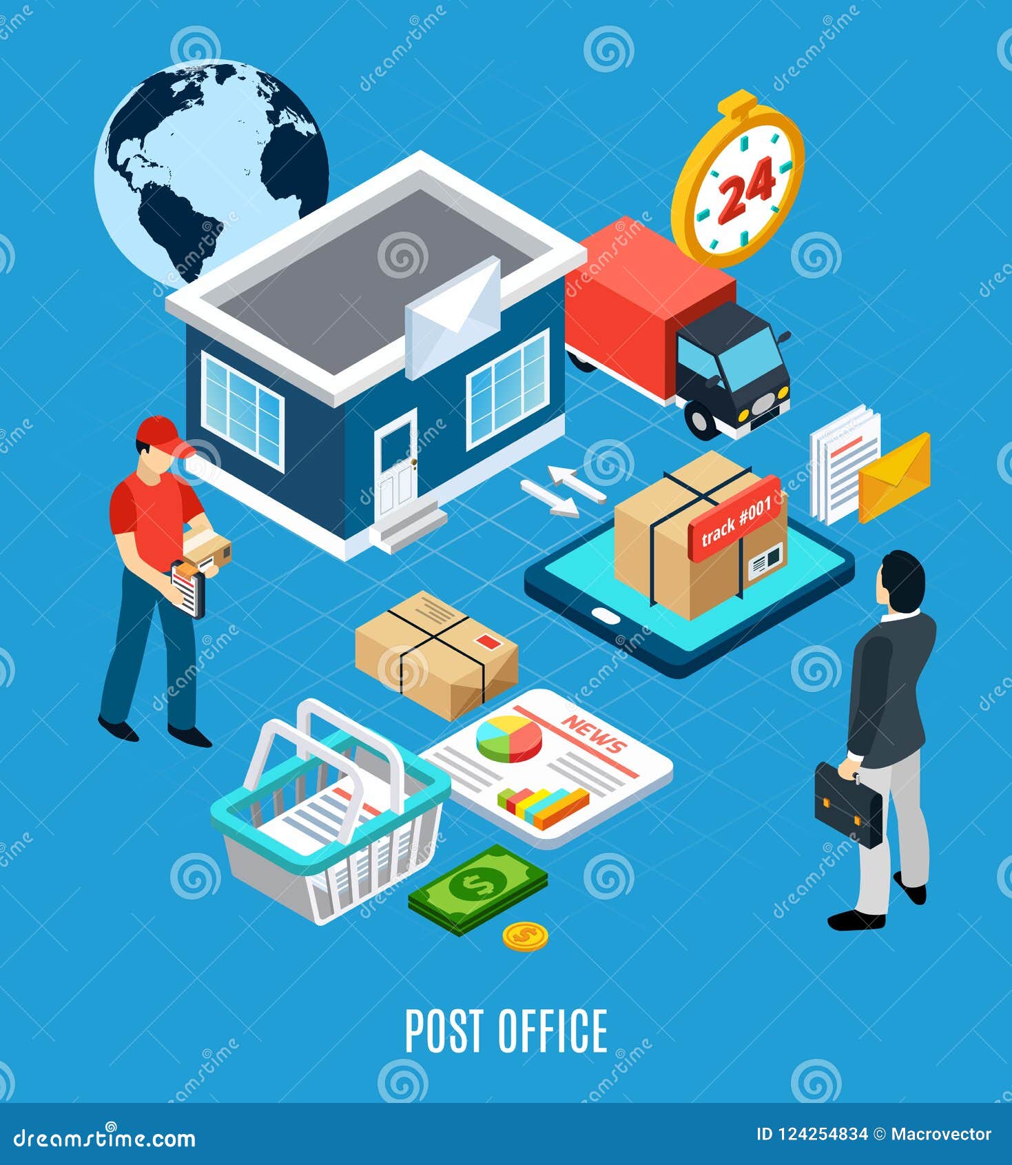 Mail Isometric Flowchart Royalty-Free Illustration | CartoonDealer.com ...