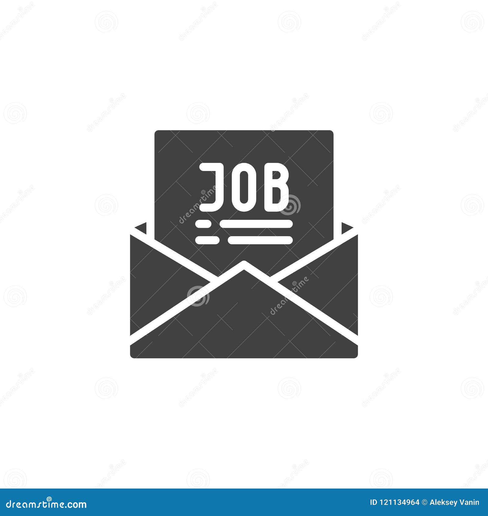 Mail with Job Offer Vector Icon Stock Vector - Illustration of logo ...