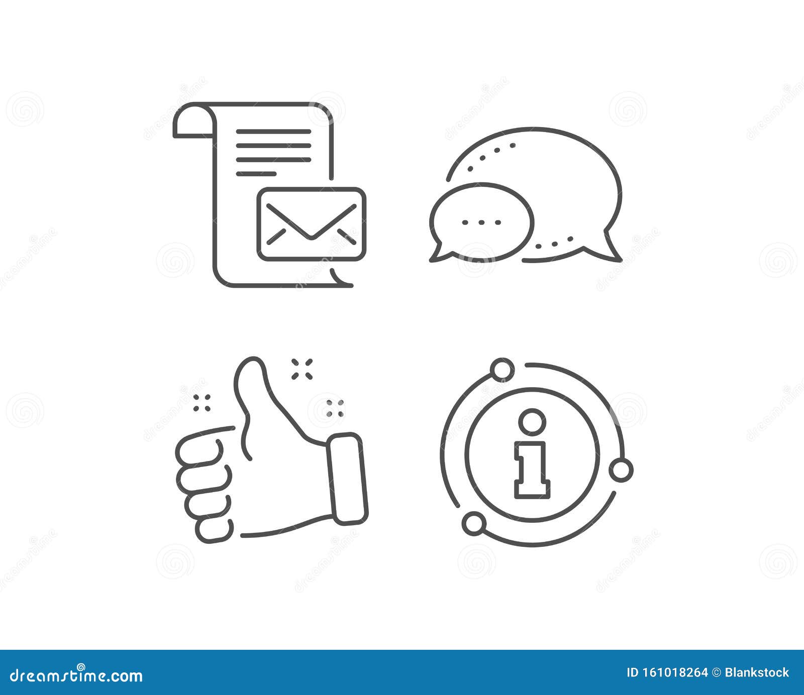 Mail Letter Line Icon. Read Message Correspondence Sign. Vector Stock ...