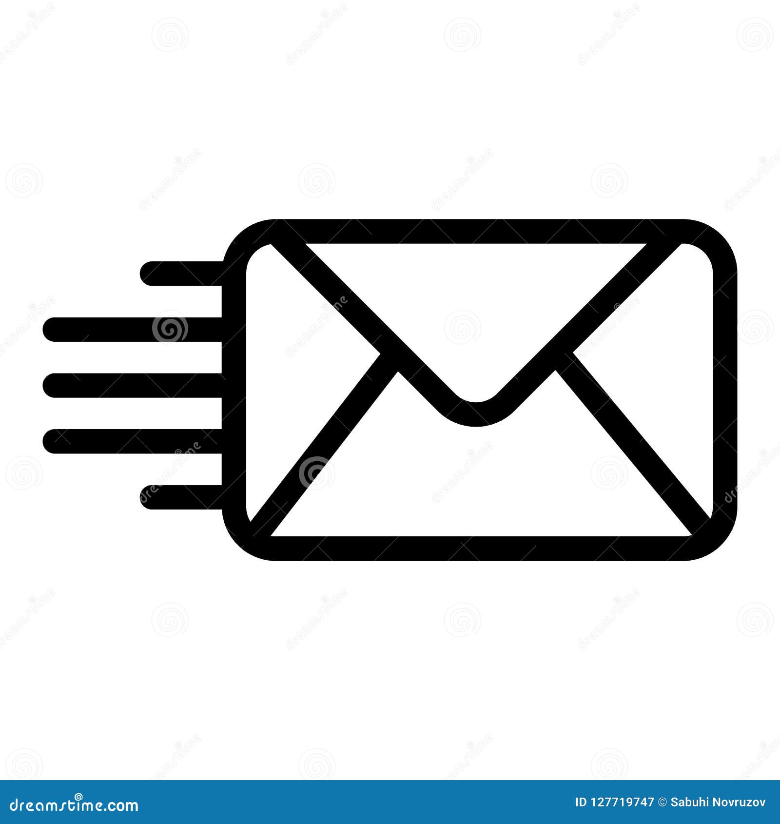 Mail Line Icon. Envelope Illustration Isolated on White. Email Outline ...