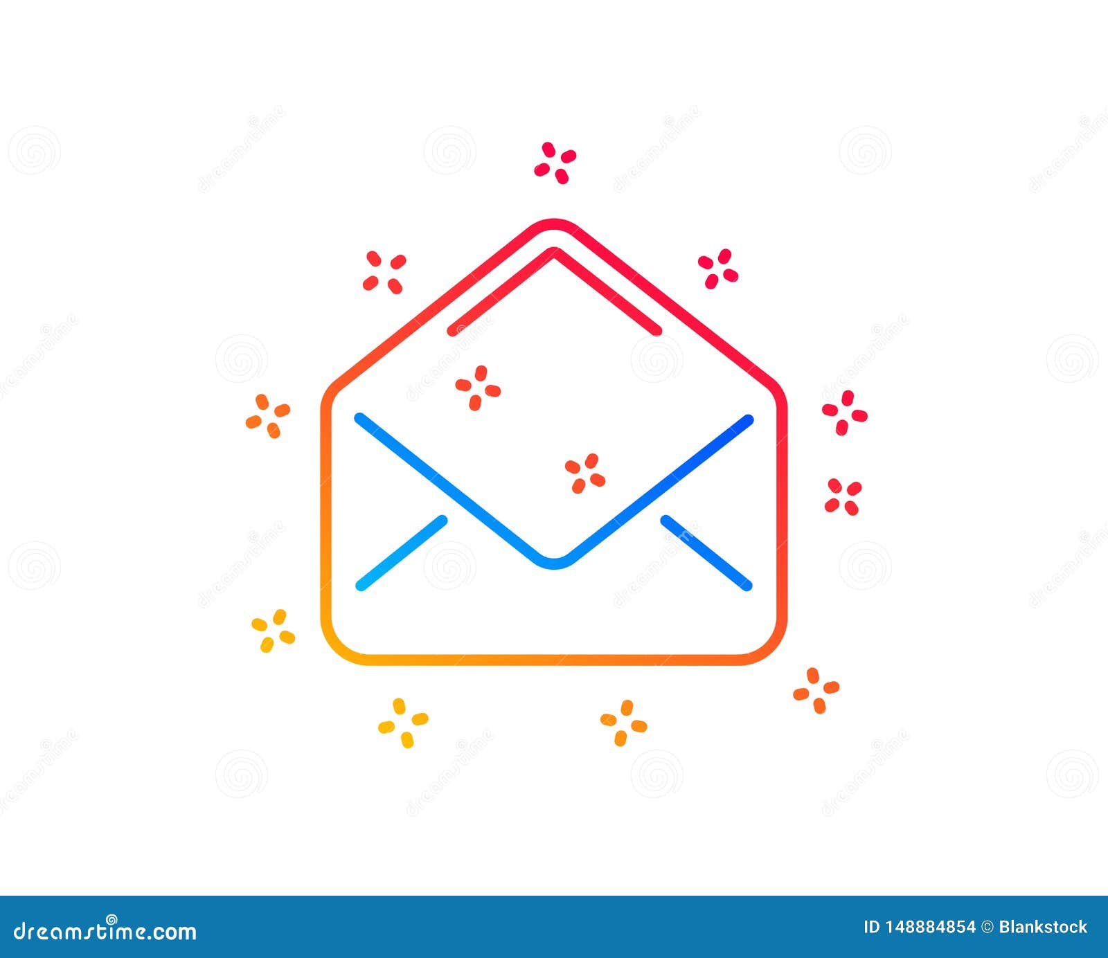 Mail Line Icon. Message Correspondence Sign. Vector Stock Vector ...