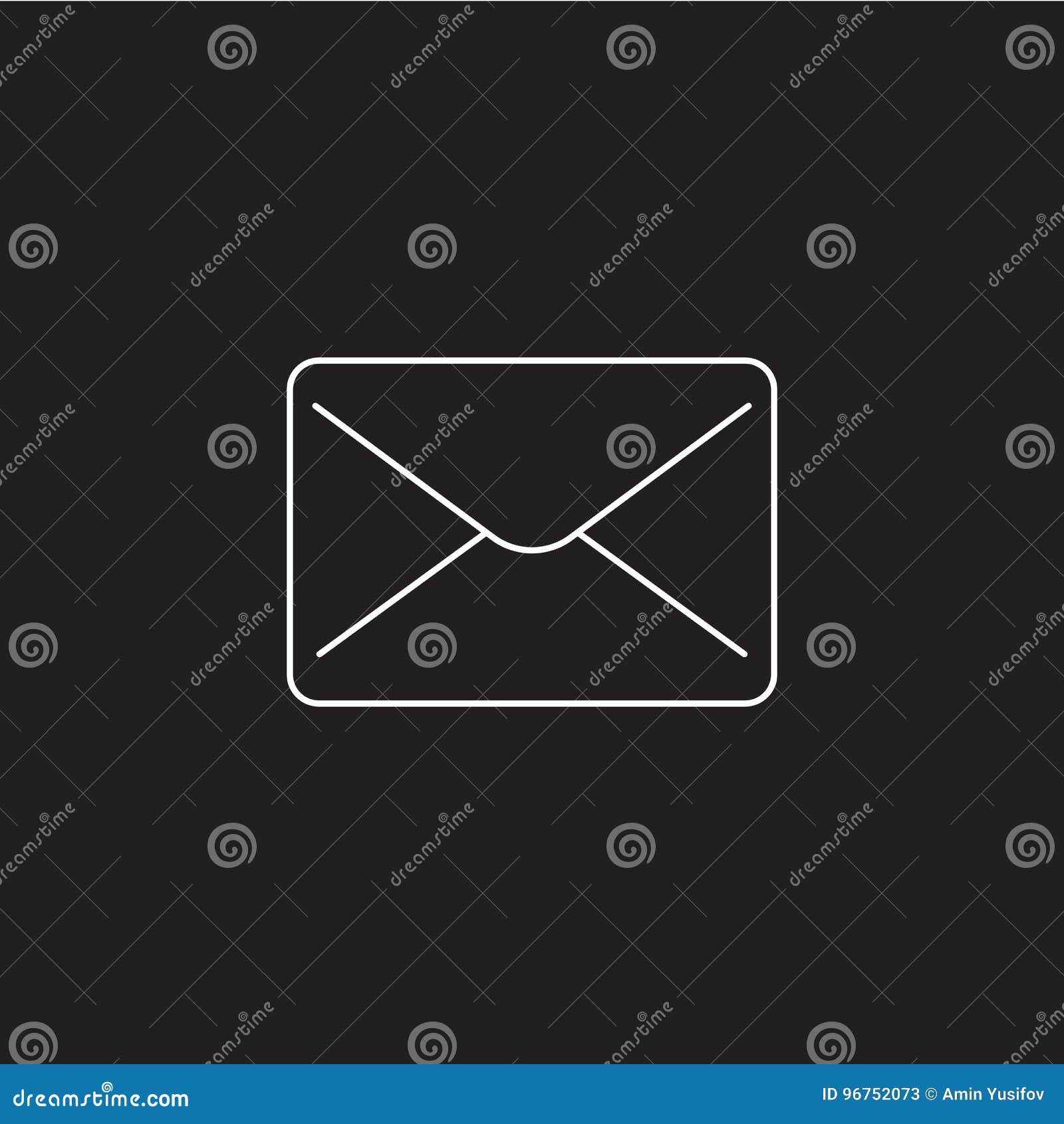 Mail Line Icon, Message Outline Vector Logo Stock Vector - Illustration ...
