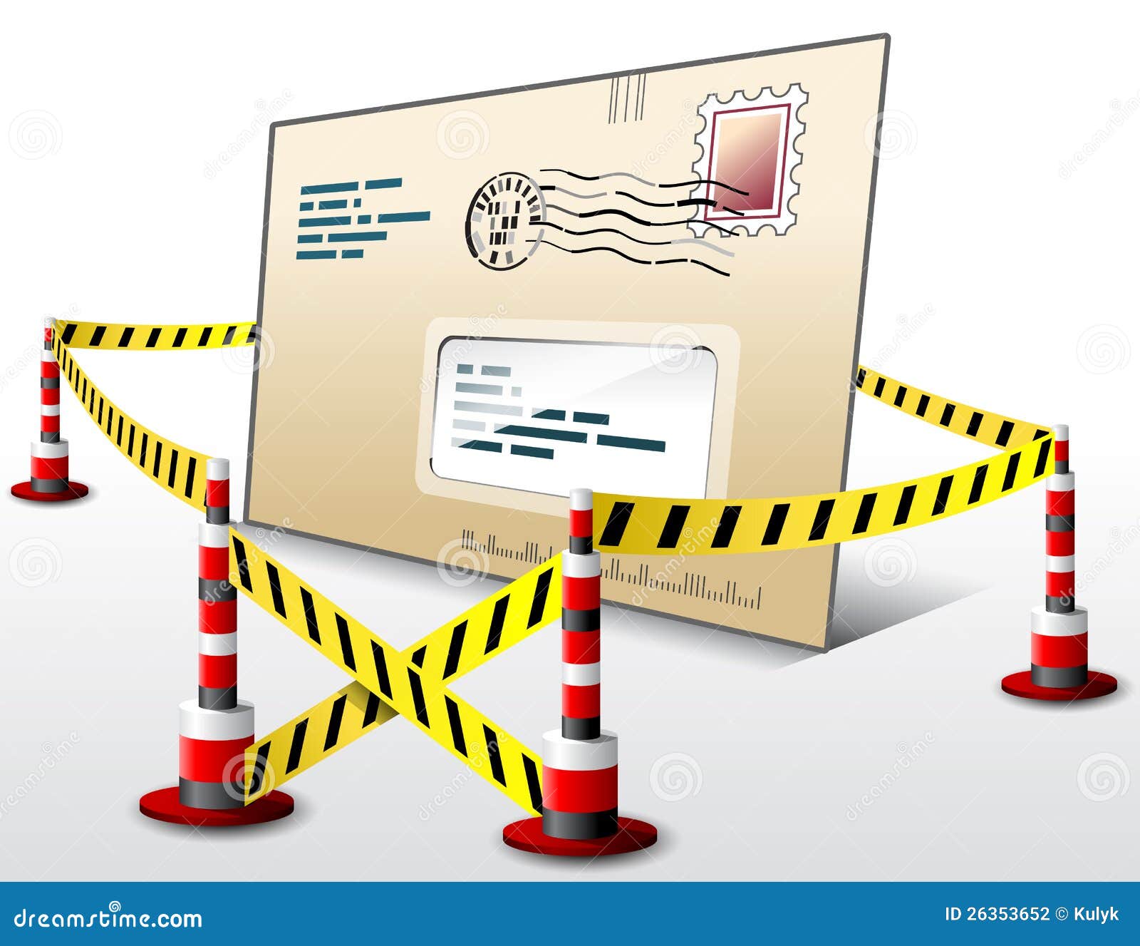 Mail Located in Restricted Area Stock Vector - Illustration of mail ...