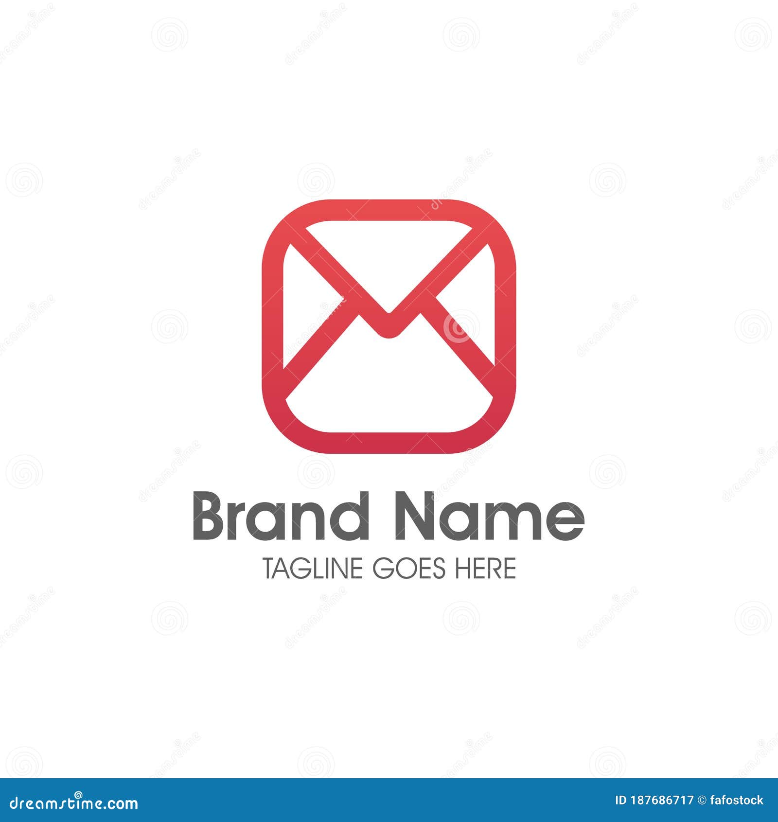Mail logo design template. stock vector. Illustration of brand - 187686717