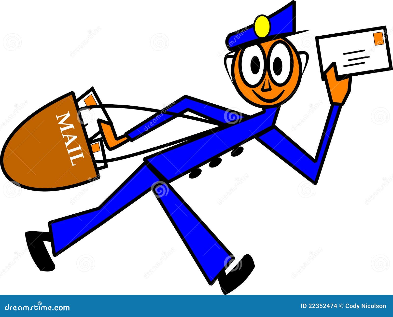 Mail man stock vector. Illustration of holidays, seasonal - 22352474